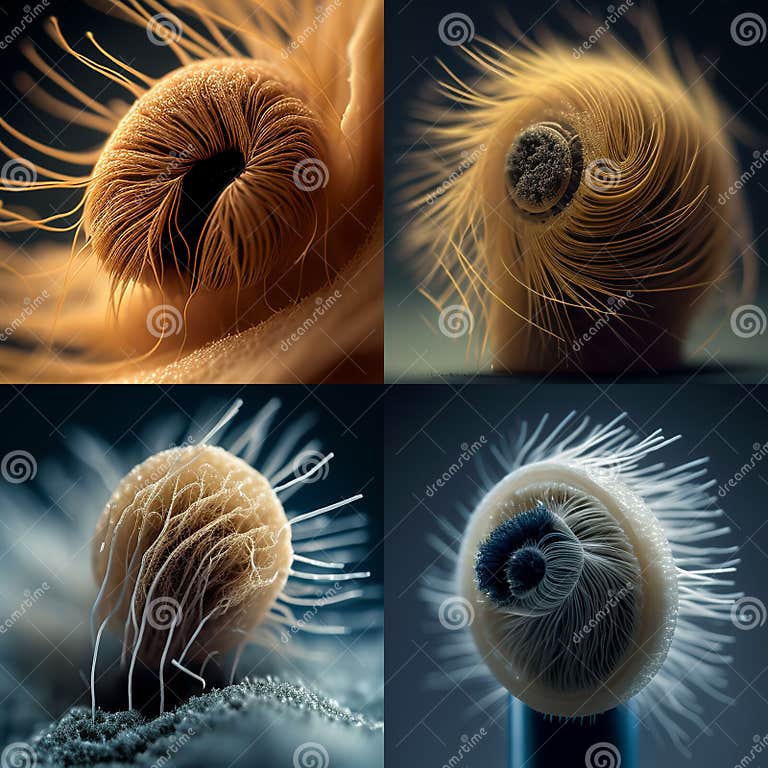 AI Generated Illustration of the Evolution of Bacteria Over Time Stock ...