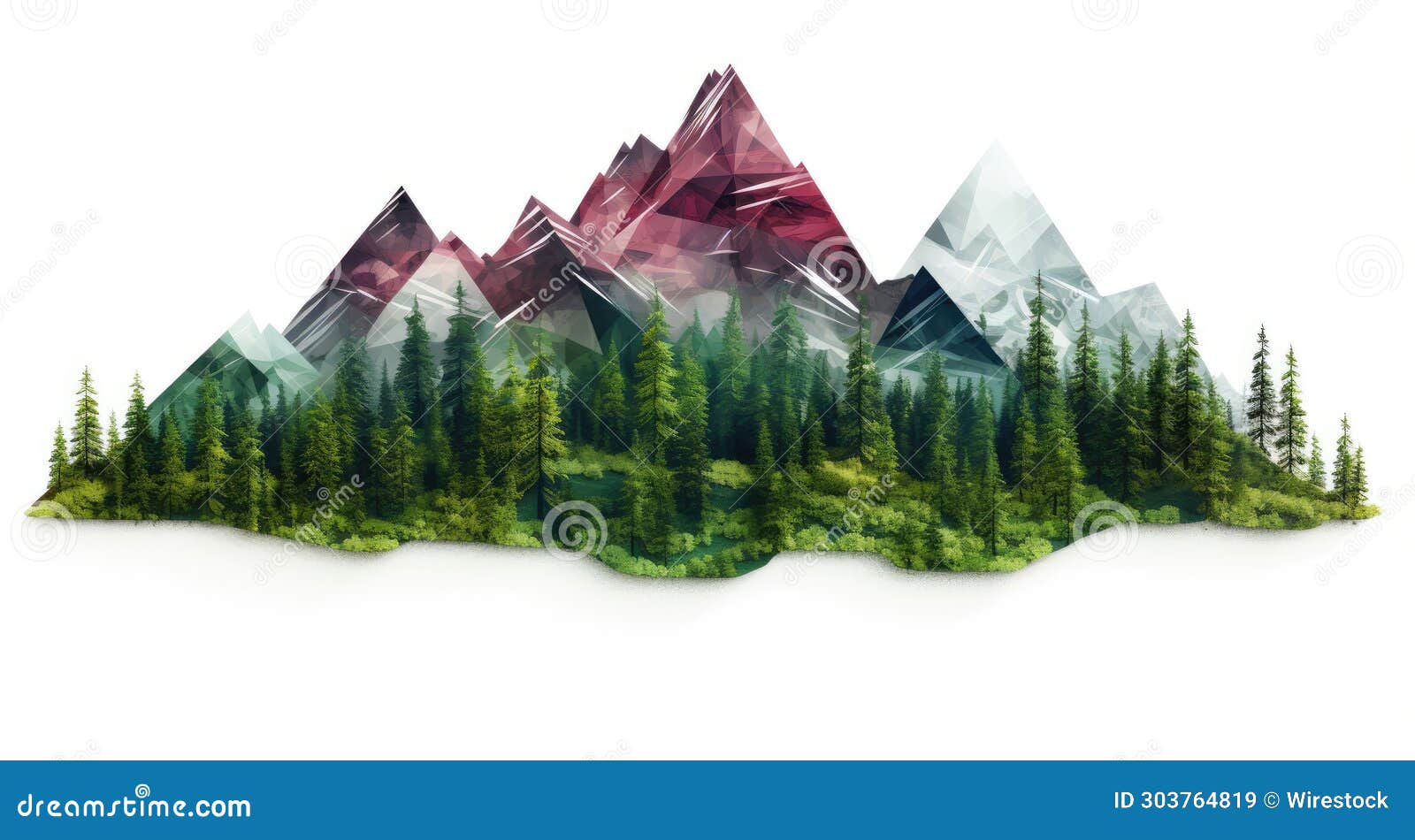 A Landscape that Has Multiple Mountains and Trees on it, One of the ...