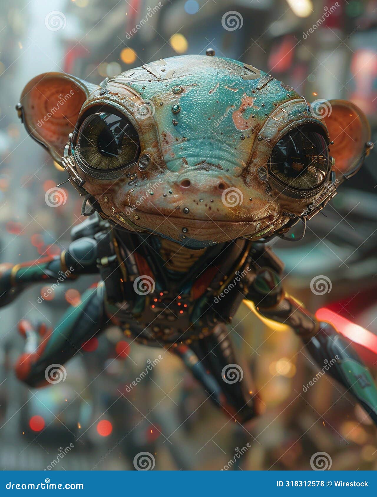 AI Generated Illustration of an Extraterrestrial Creature in an Alien ...