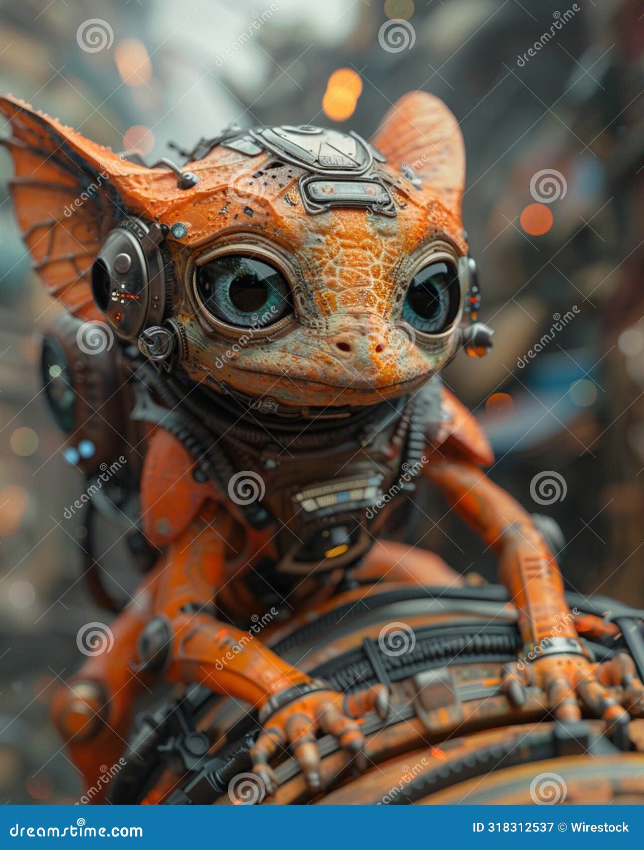 AI Generated Illustration of an Extraterrestrial Creature in an Alien ...