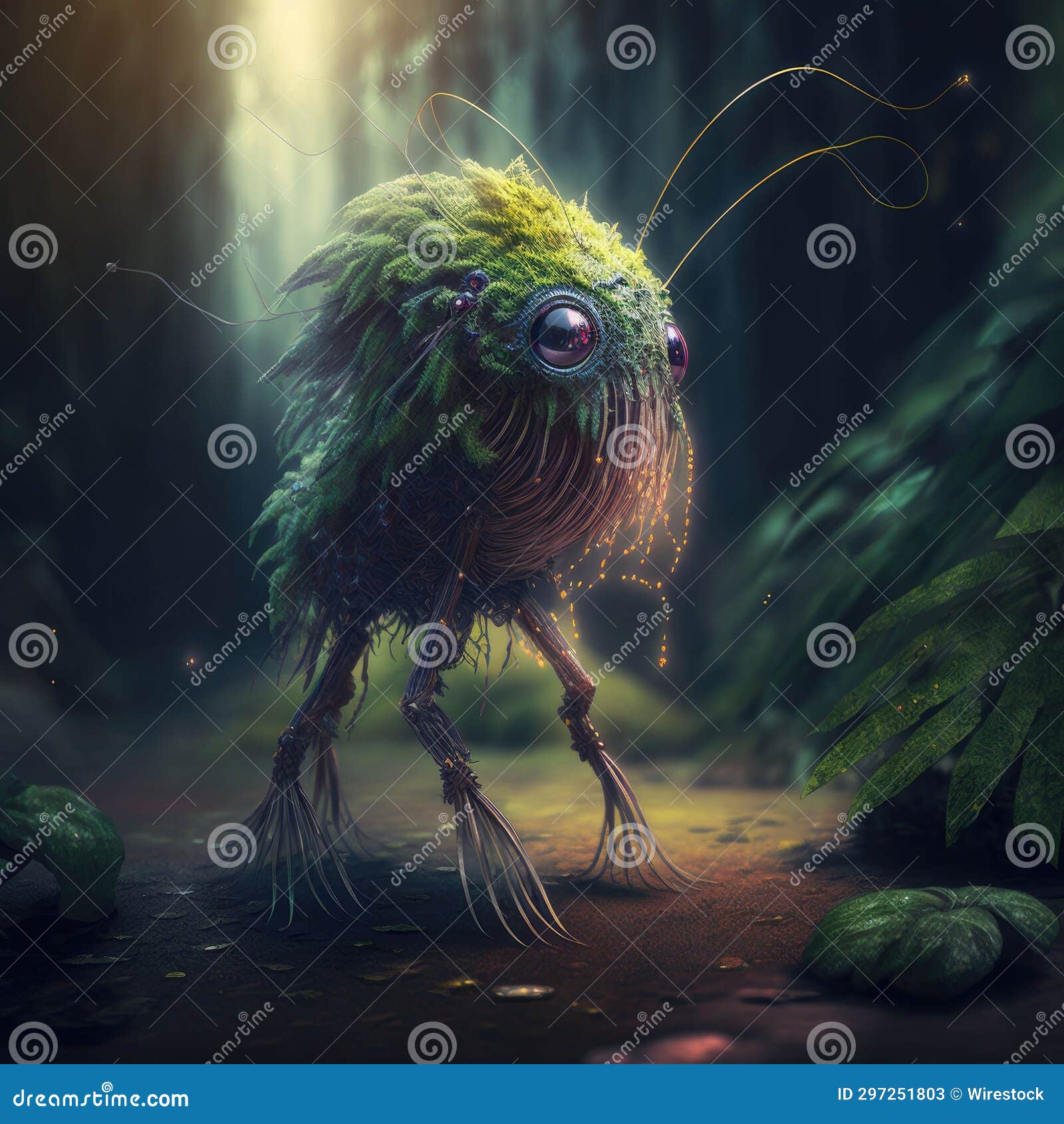 AI-generated Illustration of a Fantasy Insect Character in a Mysterious ...