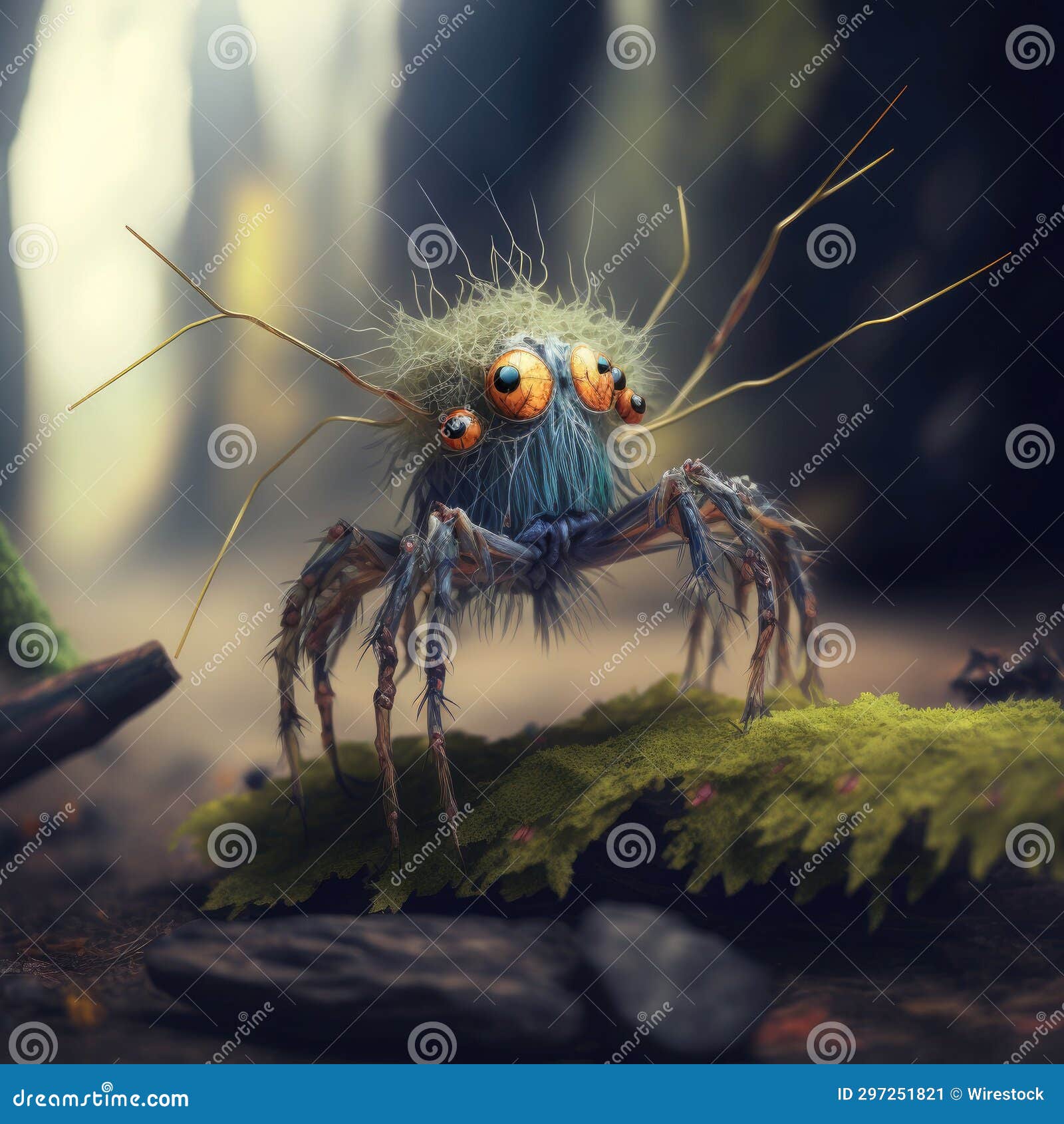AI-generated Illustration of a Fantasy Spider Character in a Mysterious ...