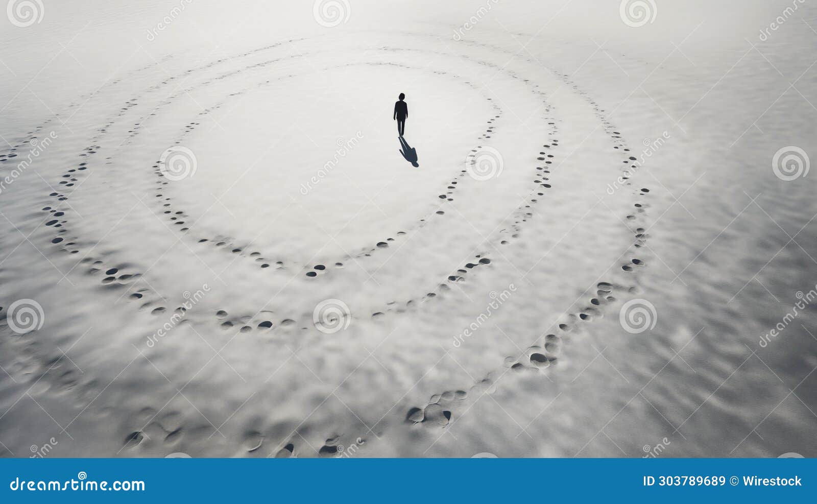 Alone and Wandering in a New and Desolate Place. Stock Image - Image of ...