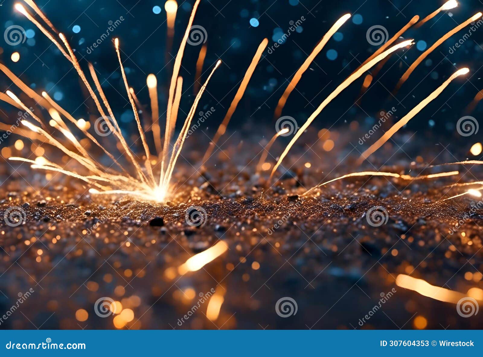 AI Generated Illustration of a Firework Exploding Against a Dark ...