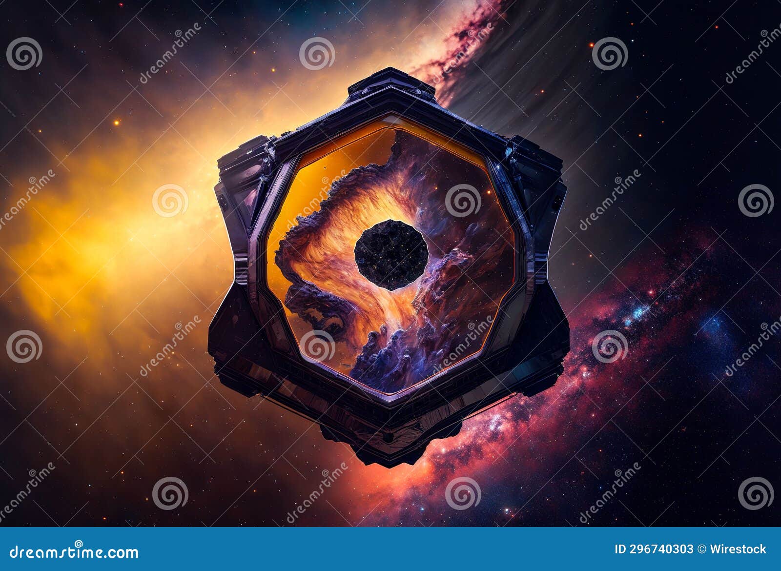 AI-generated Illustration of the Futuristic Space Portal Stock ...