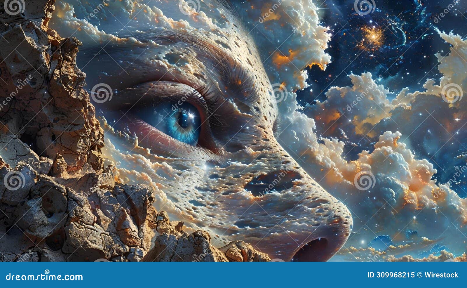 Giant Face In Thailand Style Cartoon Vector | CartoonDealer.com #36234227