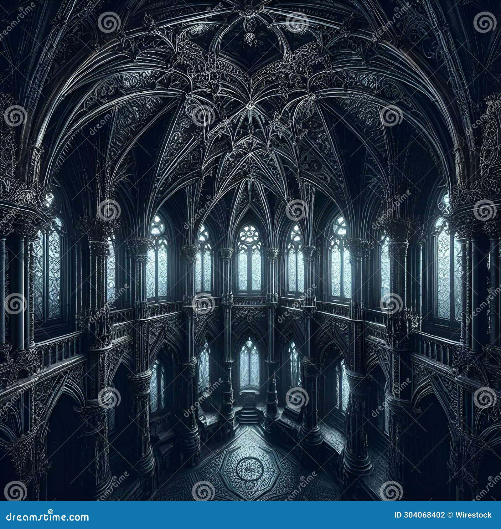 AI Generated Illustration of Gothic Architecture, Featuring the Beauty ...