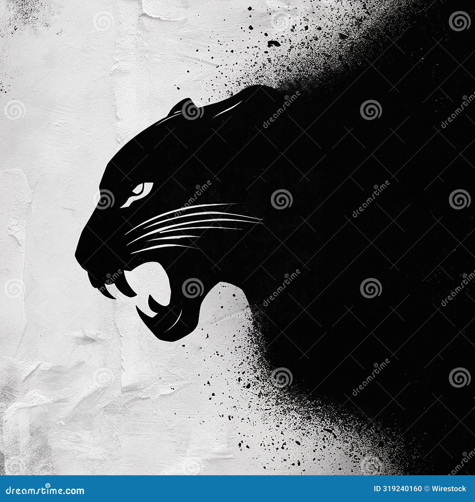 AI Generated Illustration of a Graffiti Style Panther Stock ...