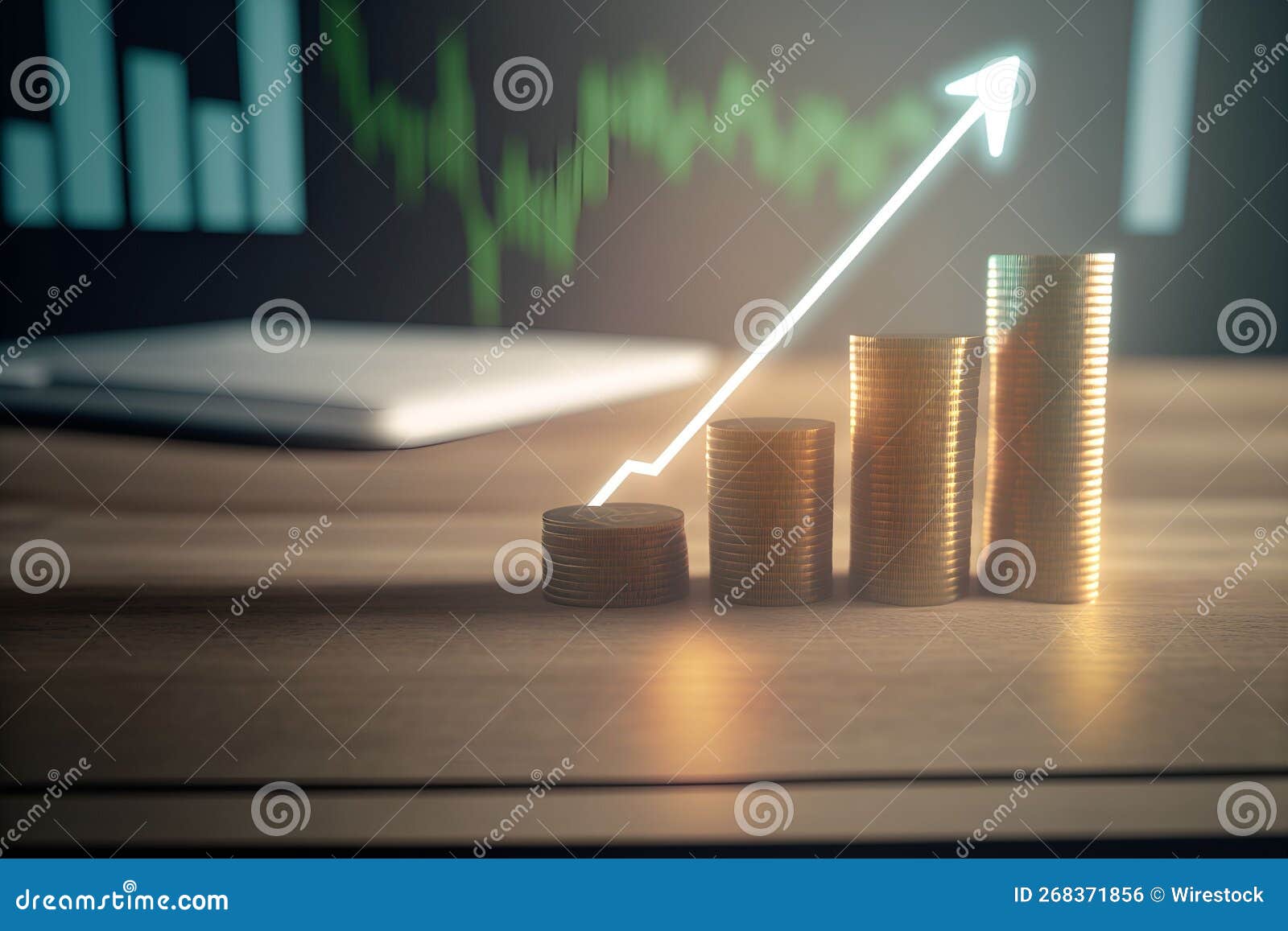 AI Generated Illustration of a Graph Demonstrating Growth Stock ...