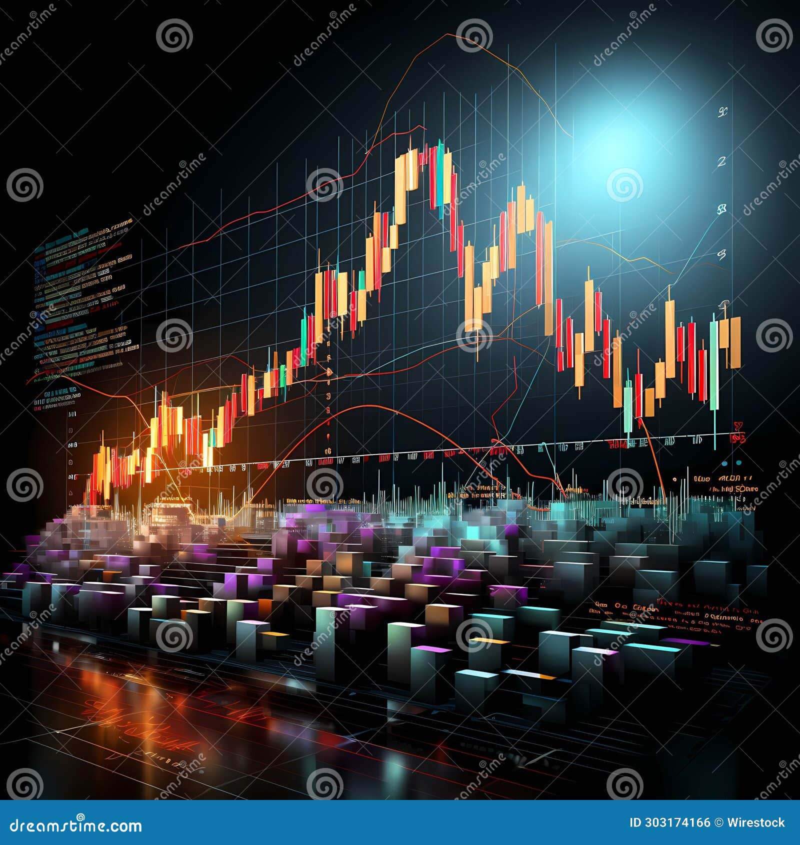 The Graphic Shows an Upside - Down Chart and Several Candles Stock ...