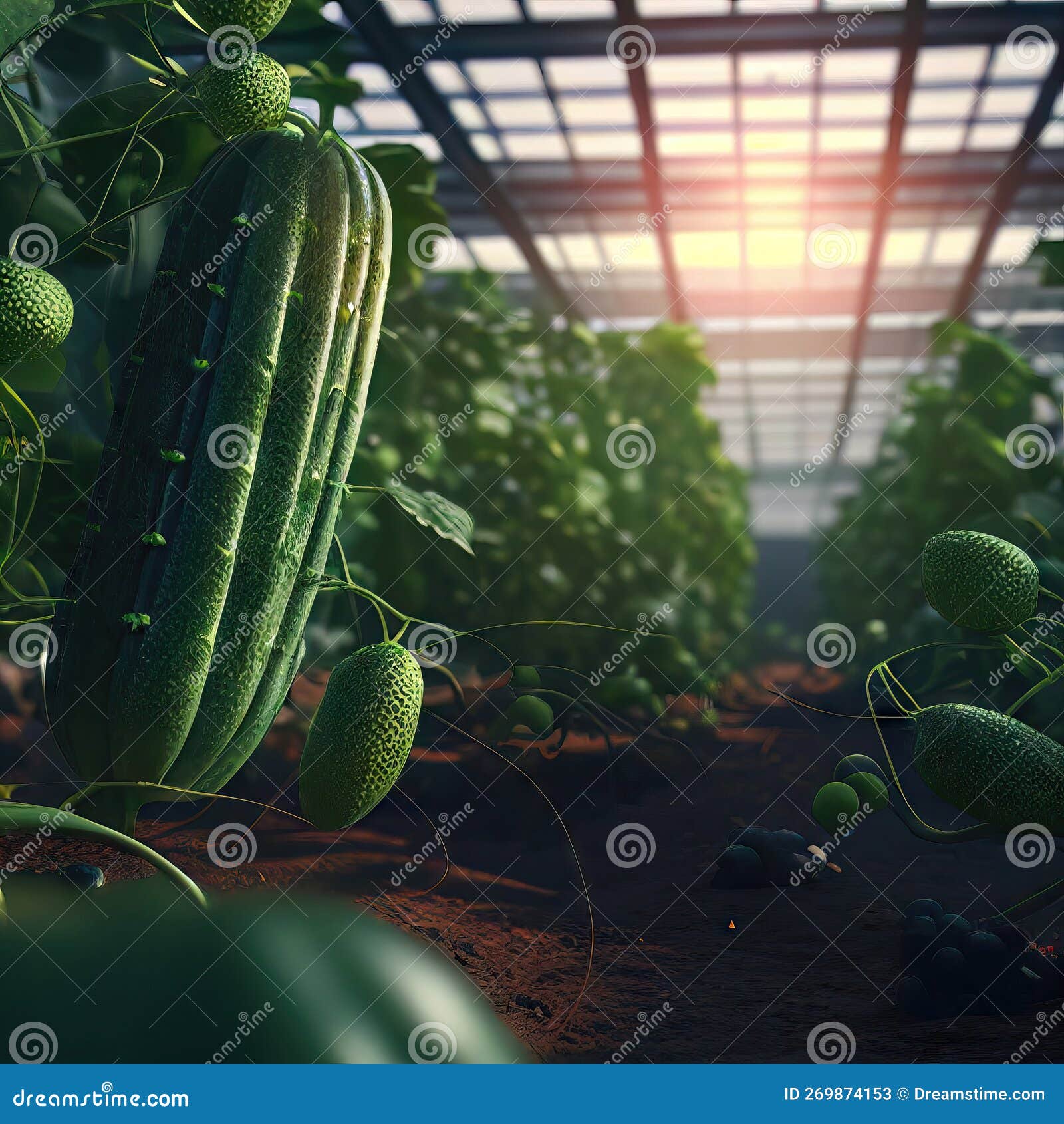 AI GENERATED Illustration of Greenhouse of the Future with Computer ...