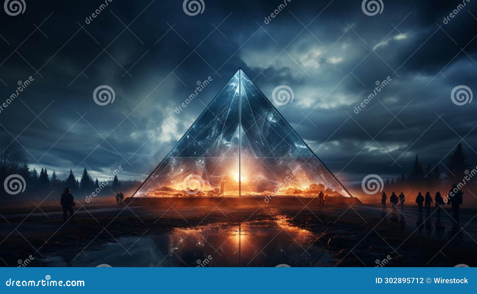 AI Generated Illustration of a Group of People Gathered Around a ...