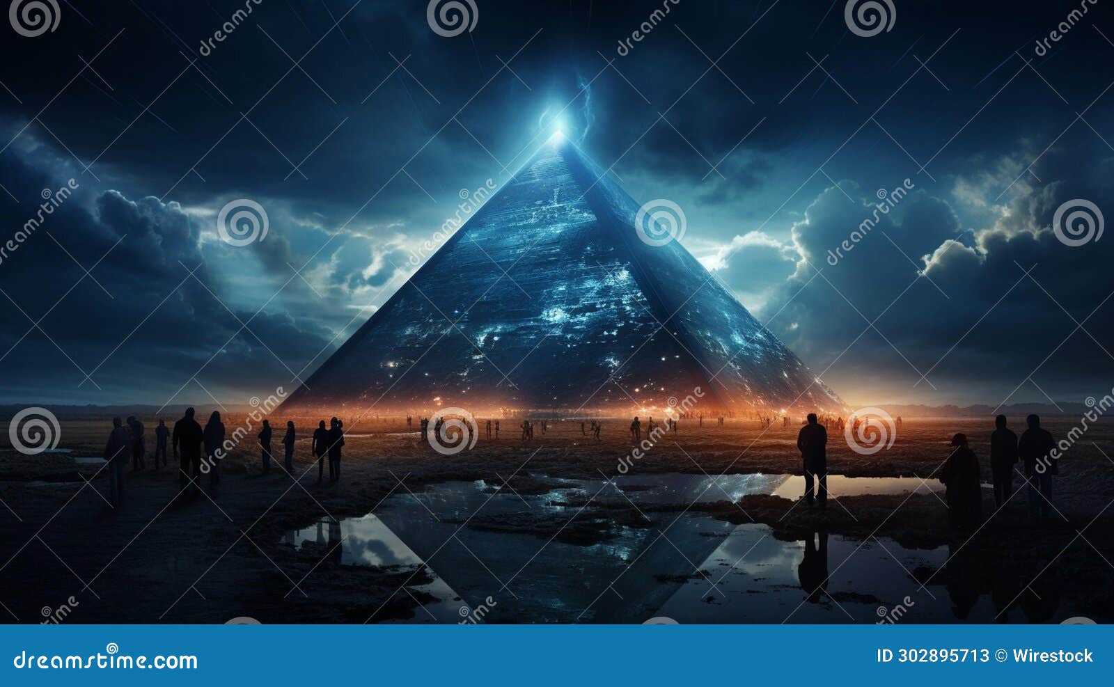 AI Generated Illustration of a Group of People Gathered Around a ...