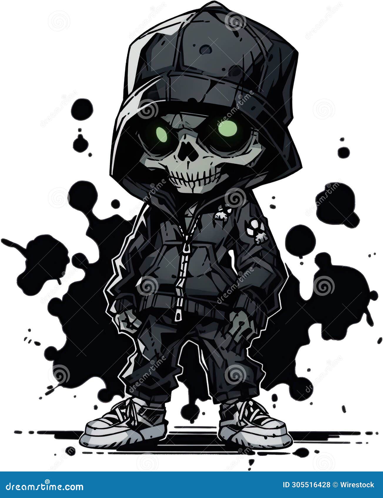 Skull Character Pencil Logo Cartoon Vector | CartoonDealer.com #240389719