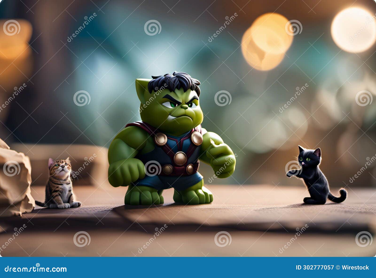 Cute Hulk Monster Vector Art In Ivan Albright Style Stock Photography ...