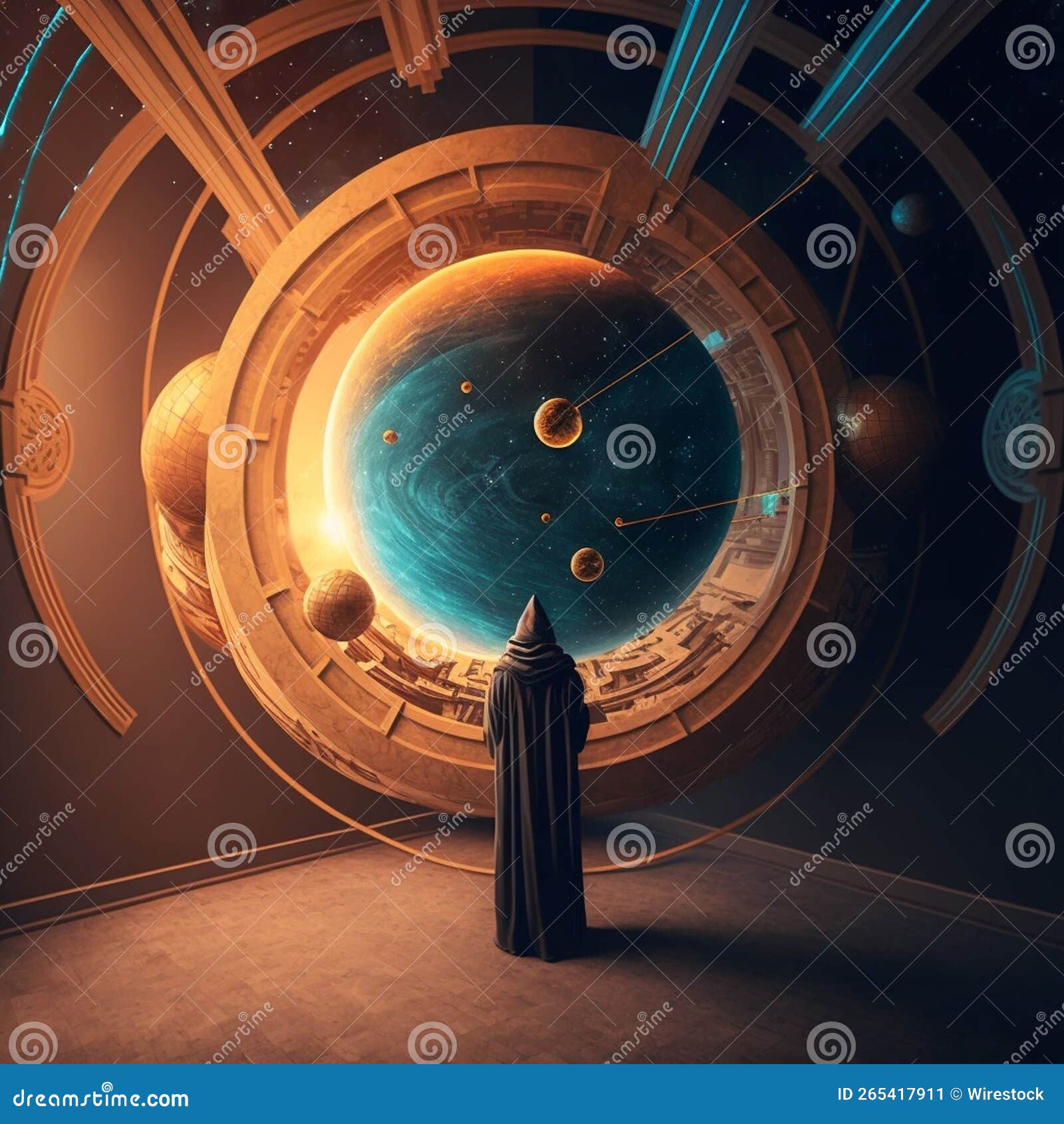 AI Generated Illustration of Human Colonizing Multiple Planets and ...