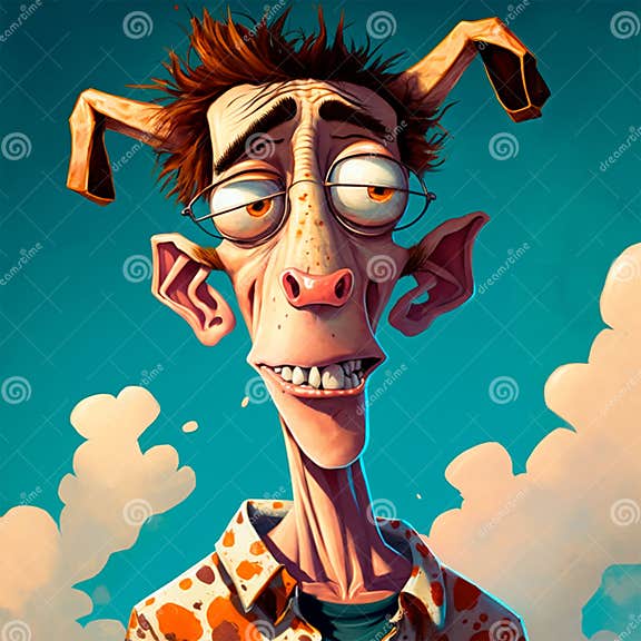 AI Generated Illustration of Human with Deformed Face Stock ...