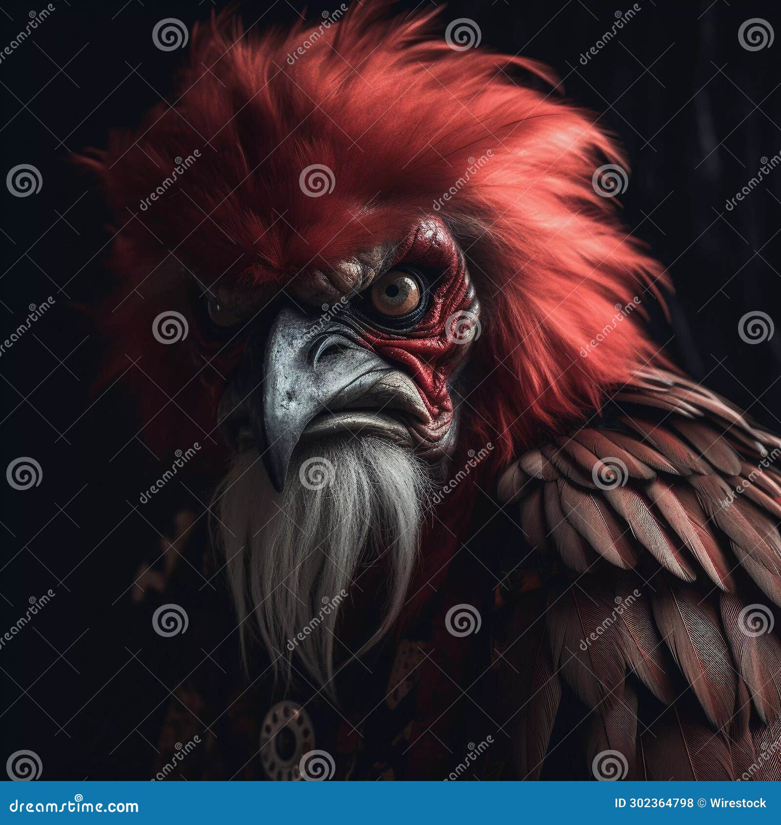 AI Generated Illustration of a Human Like Bird with a Black Beak and ...