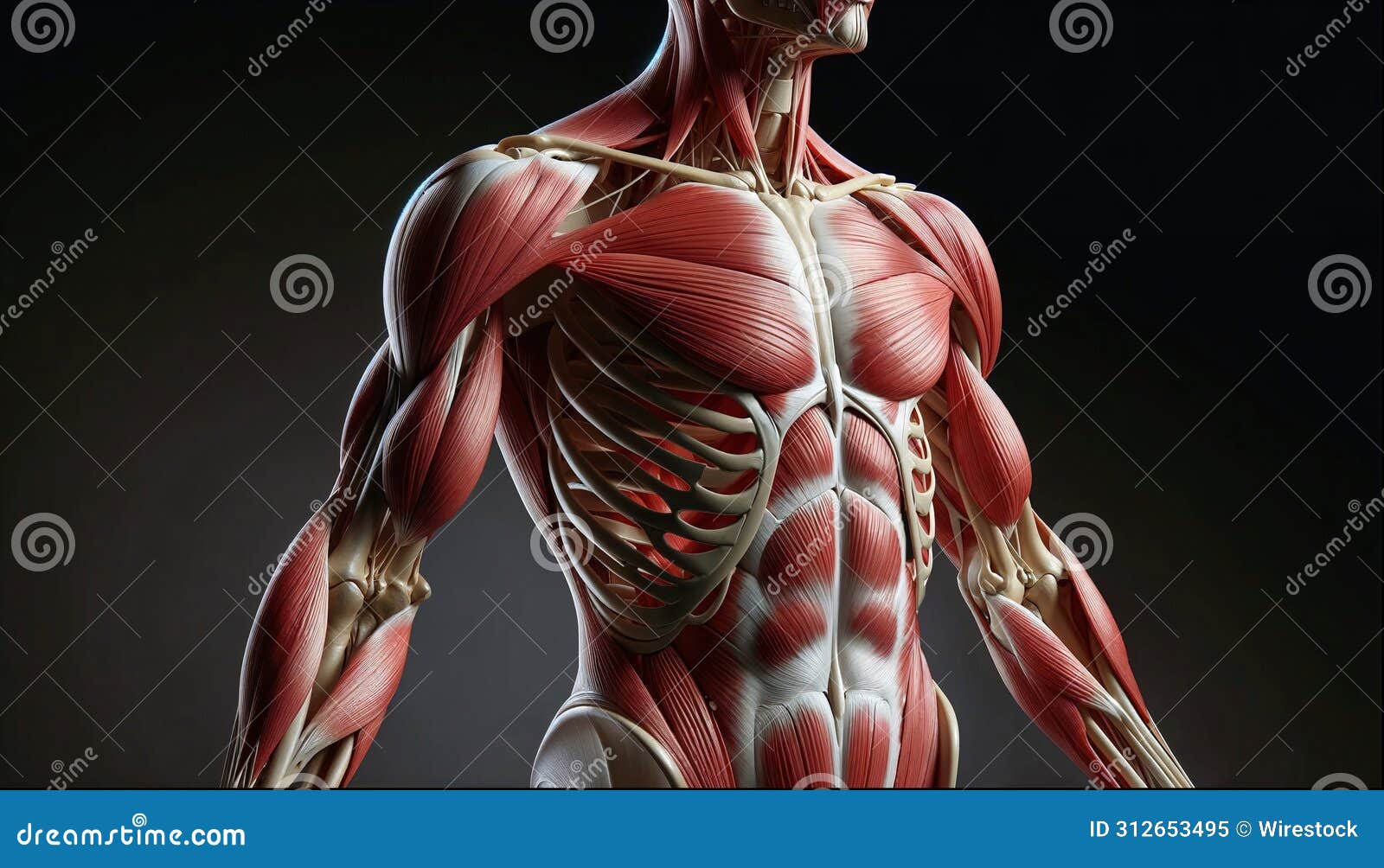 AI Generated Illustration of Human Muscles Stock Illustration ...