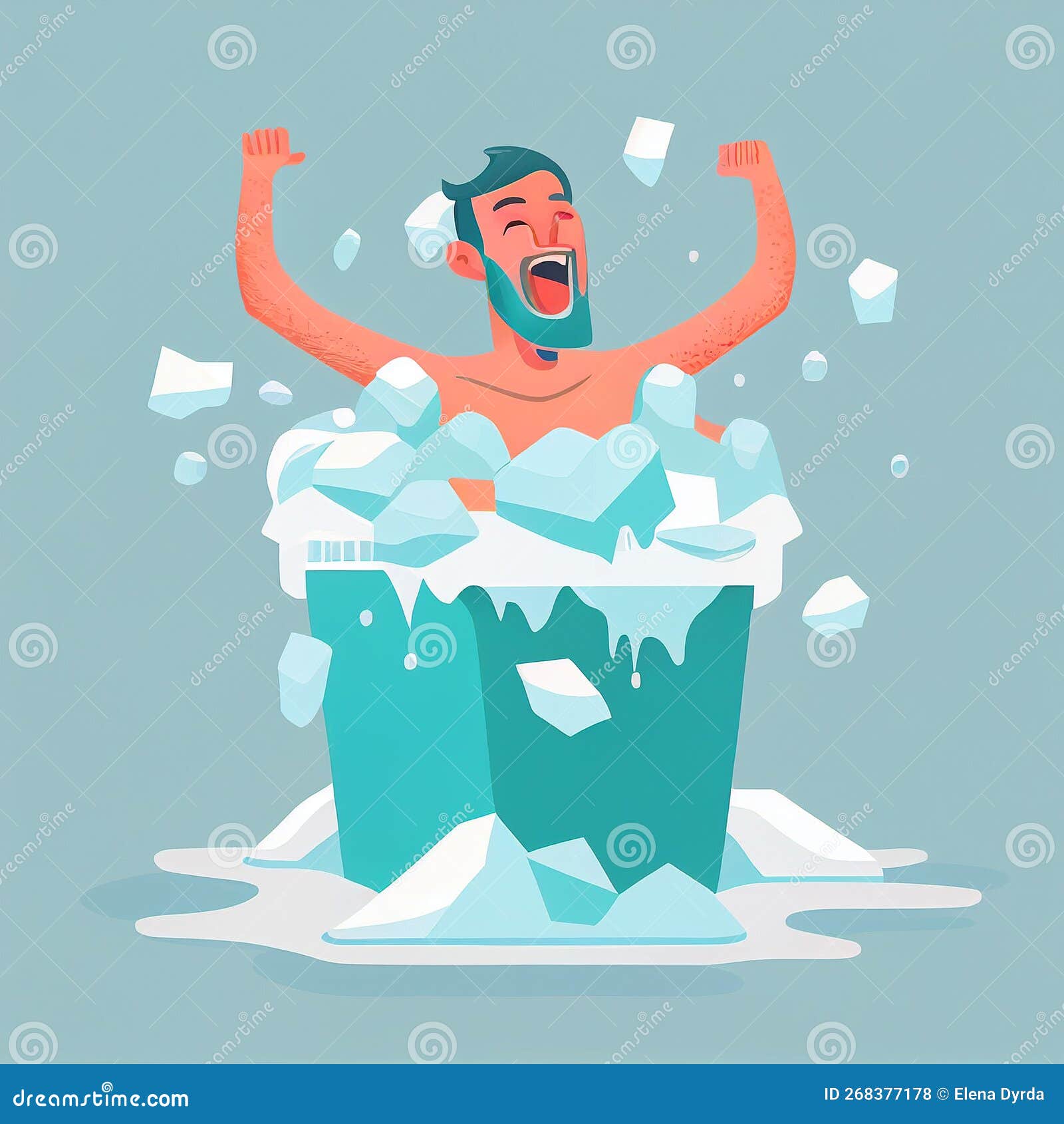 AI Generated Illustration of Ice Plunges and Cold Therapies Stock ...