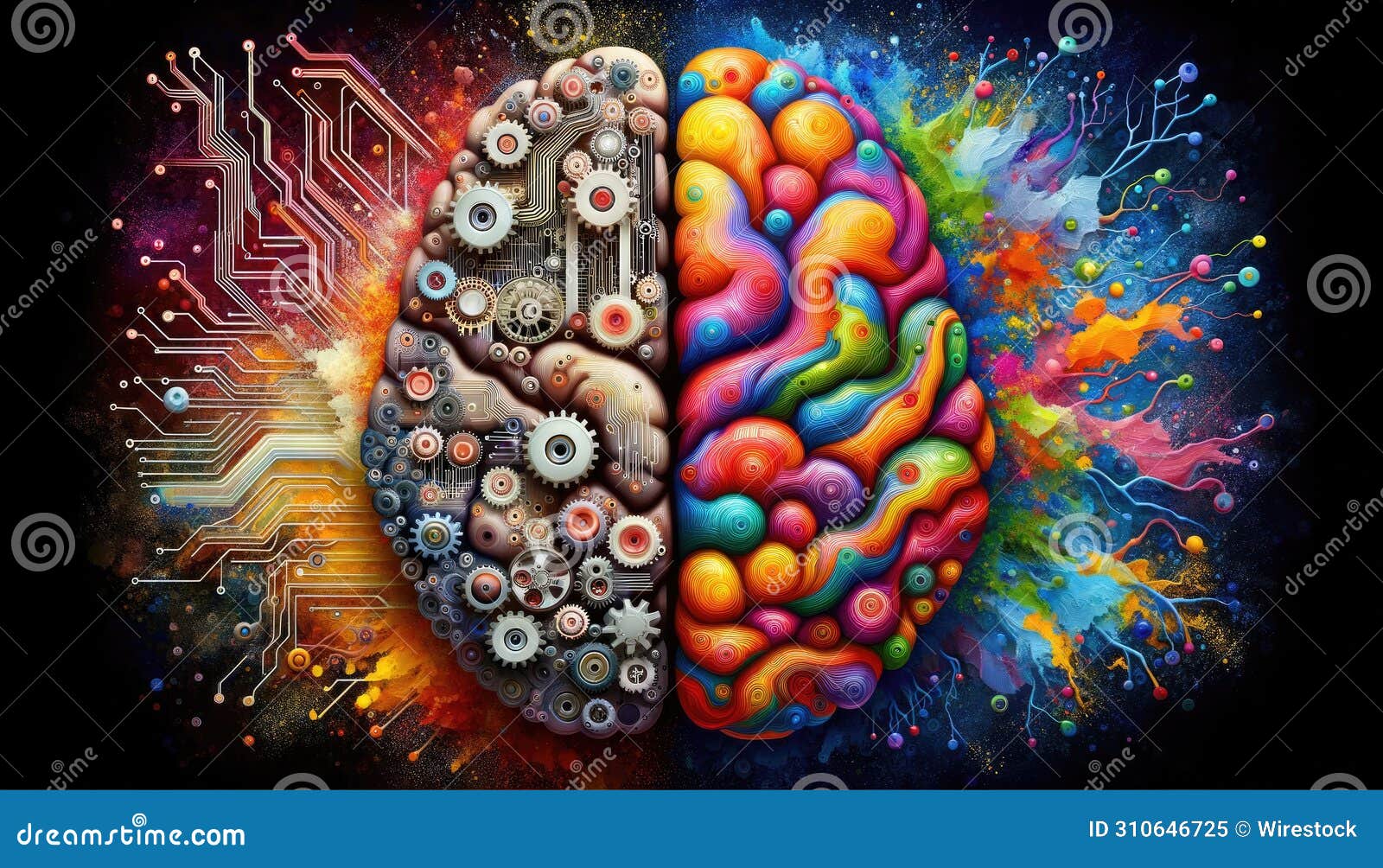 A Brain and Its Components are Visible in the Image, Both Being ...