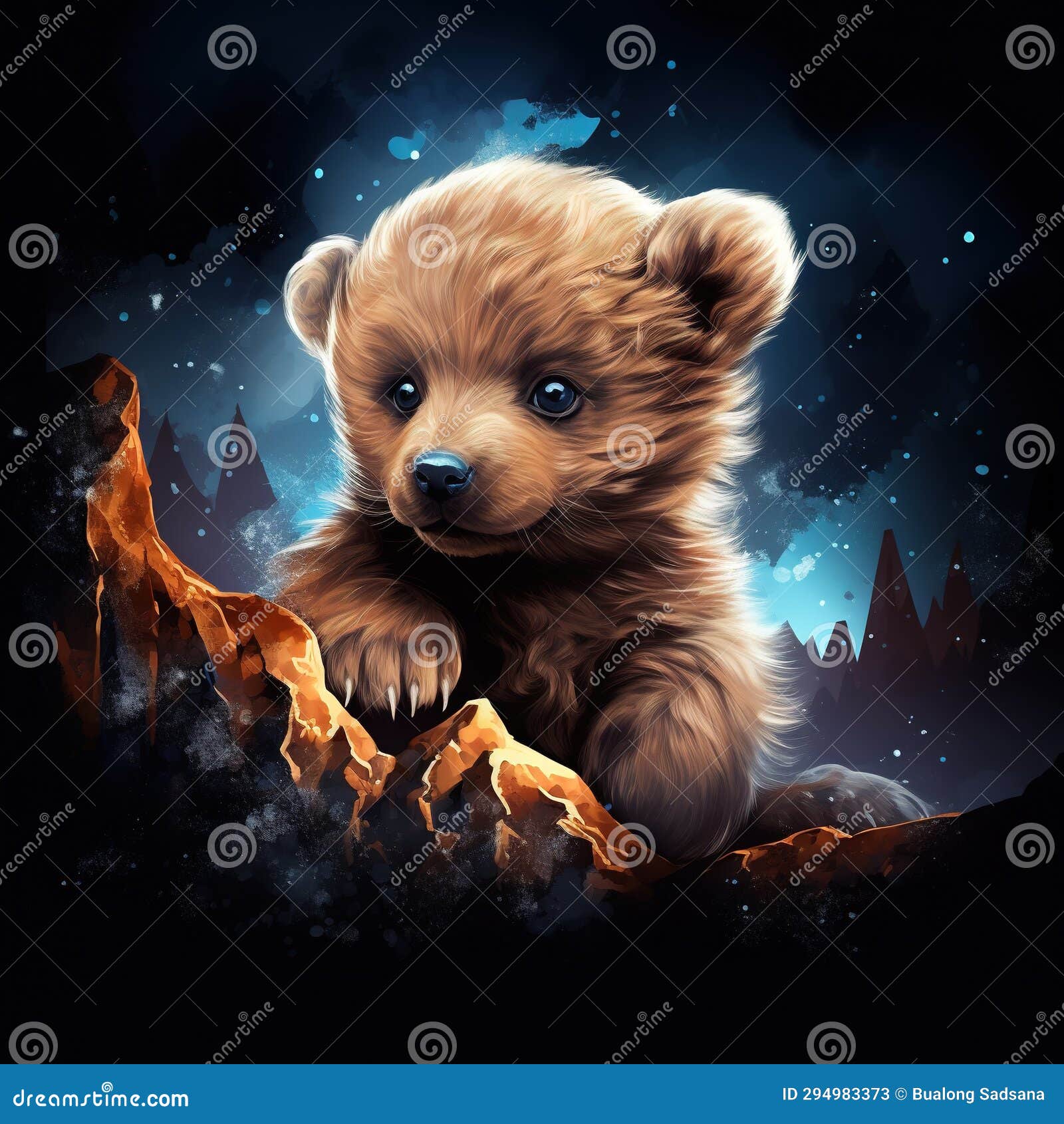 Bear cub stock illustration. Illustration of imagine - 294983373