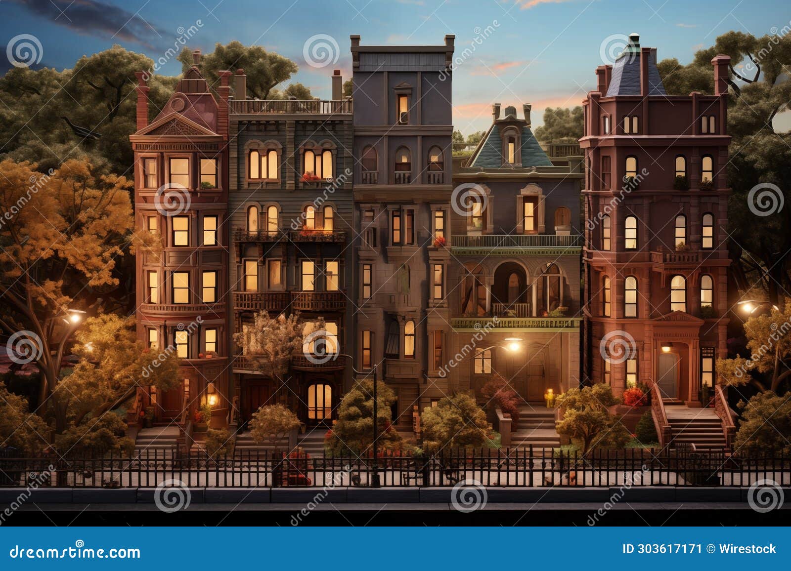 A Model of Two Buildings on Top of Each Other, Lit Up Stock Image ...