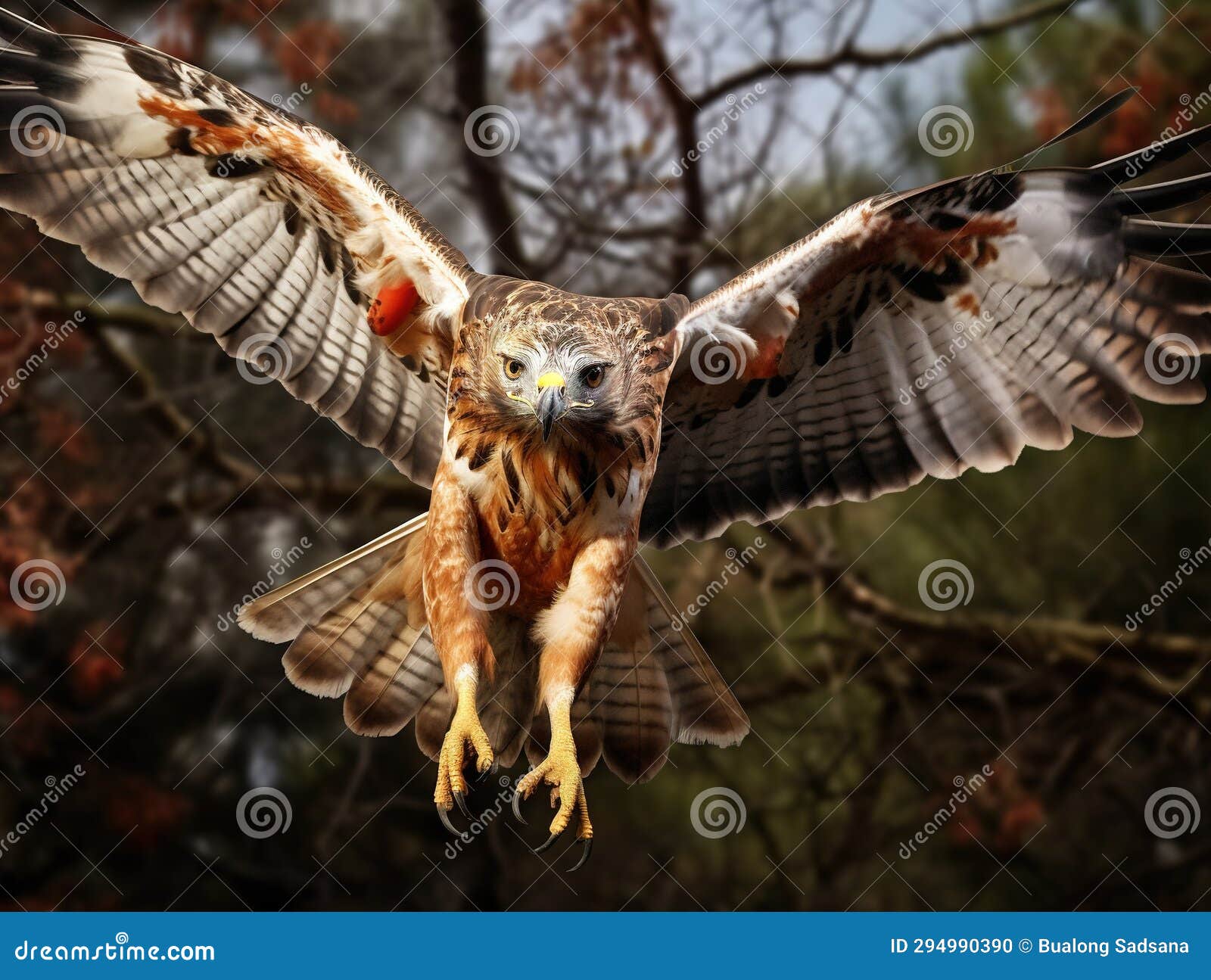 Hawk stock illustration. Illustration of jamaicensis - 294990390