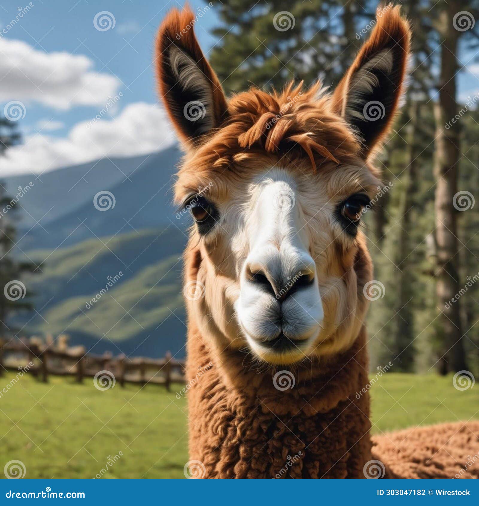 An Image of a Llama in the Wilderness Taken with a Camera Stock Photo ...