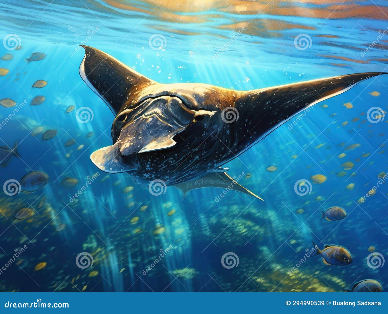 Sea devil stock illustration. Illustration of underwater - 294990539