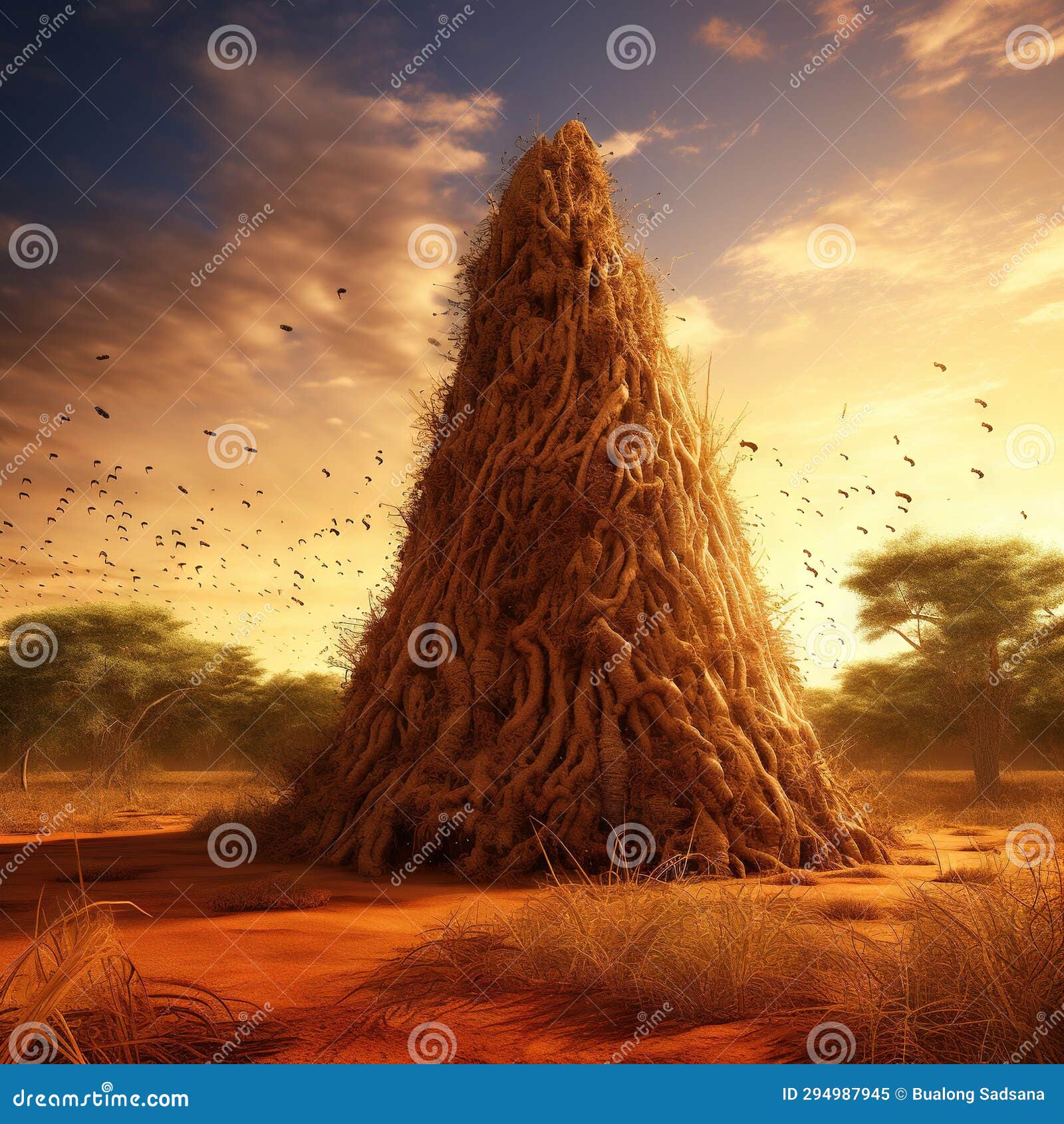 Termite mound stock illustration. Illustration of wild - 294987945