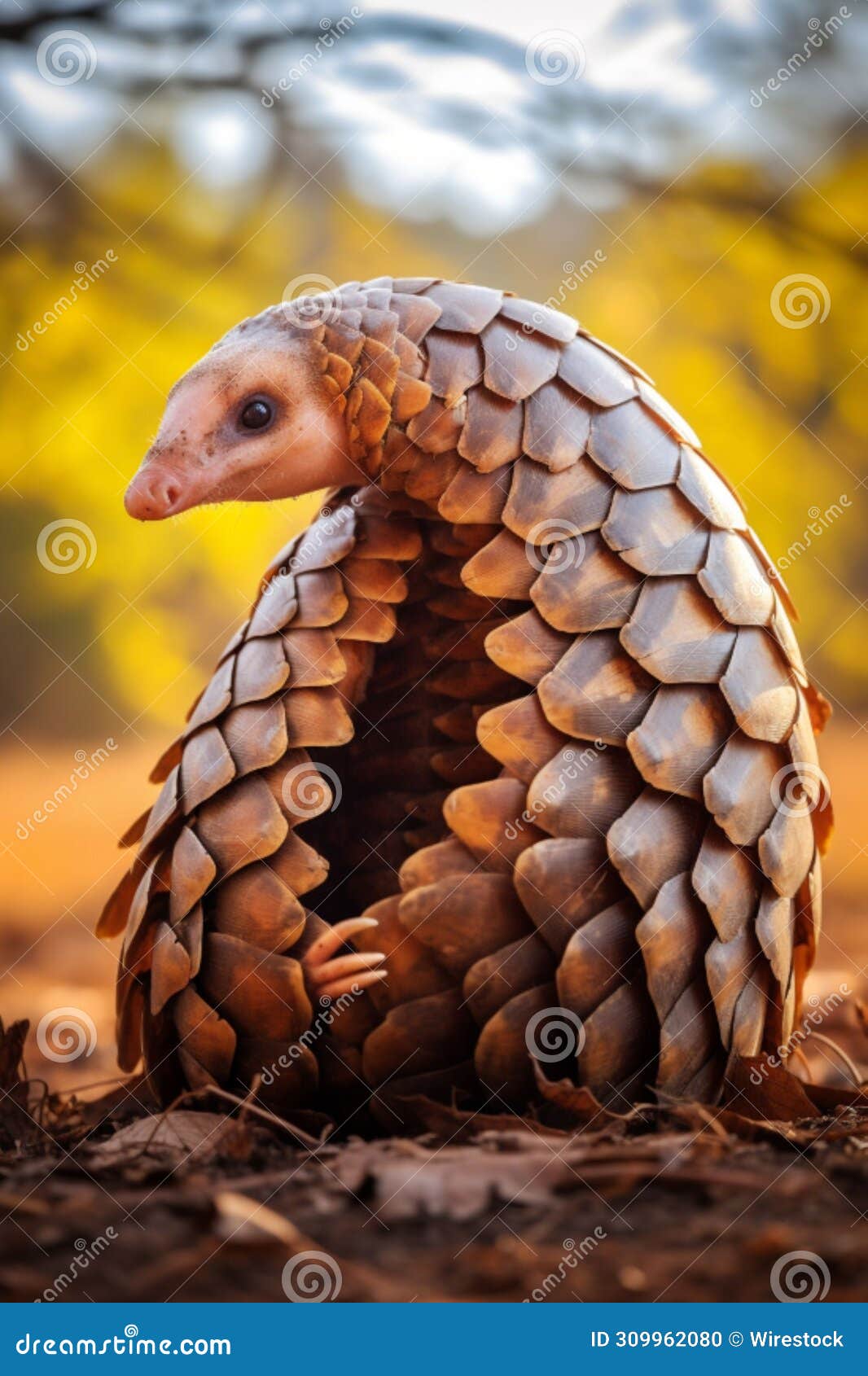 AI Generated Illustration of an Indian Pangolin in a Forest Setting ...