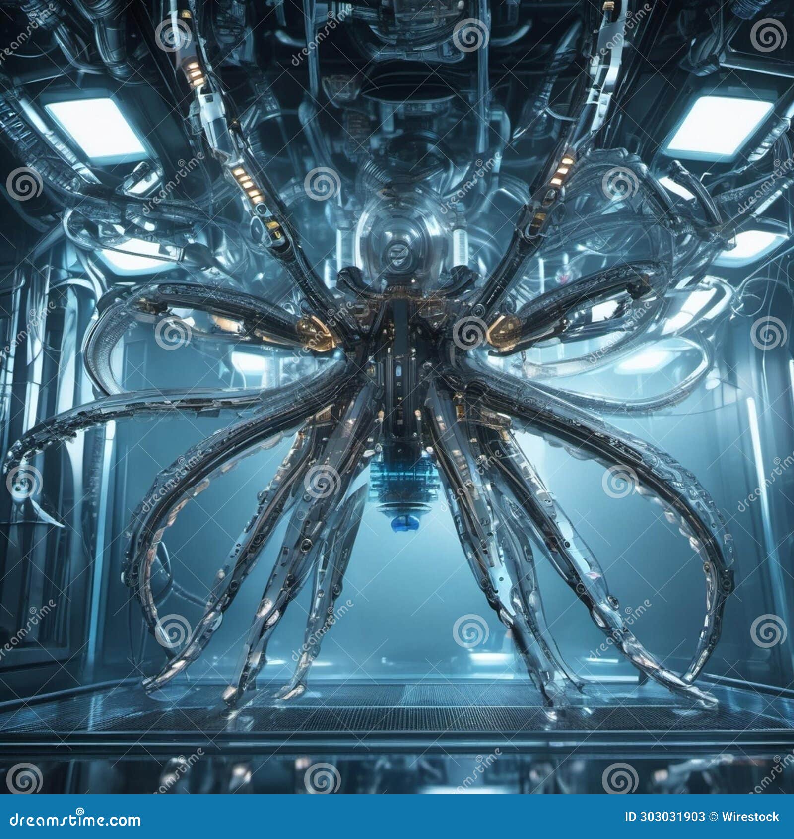 The Inside of an Alien Spaceship with a Massive Tentacles Around it ...