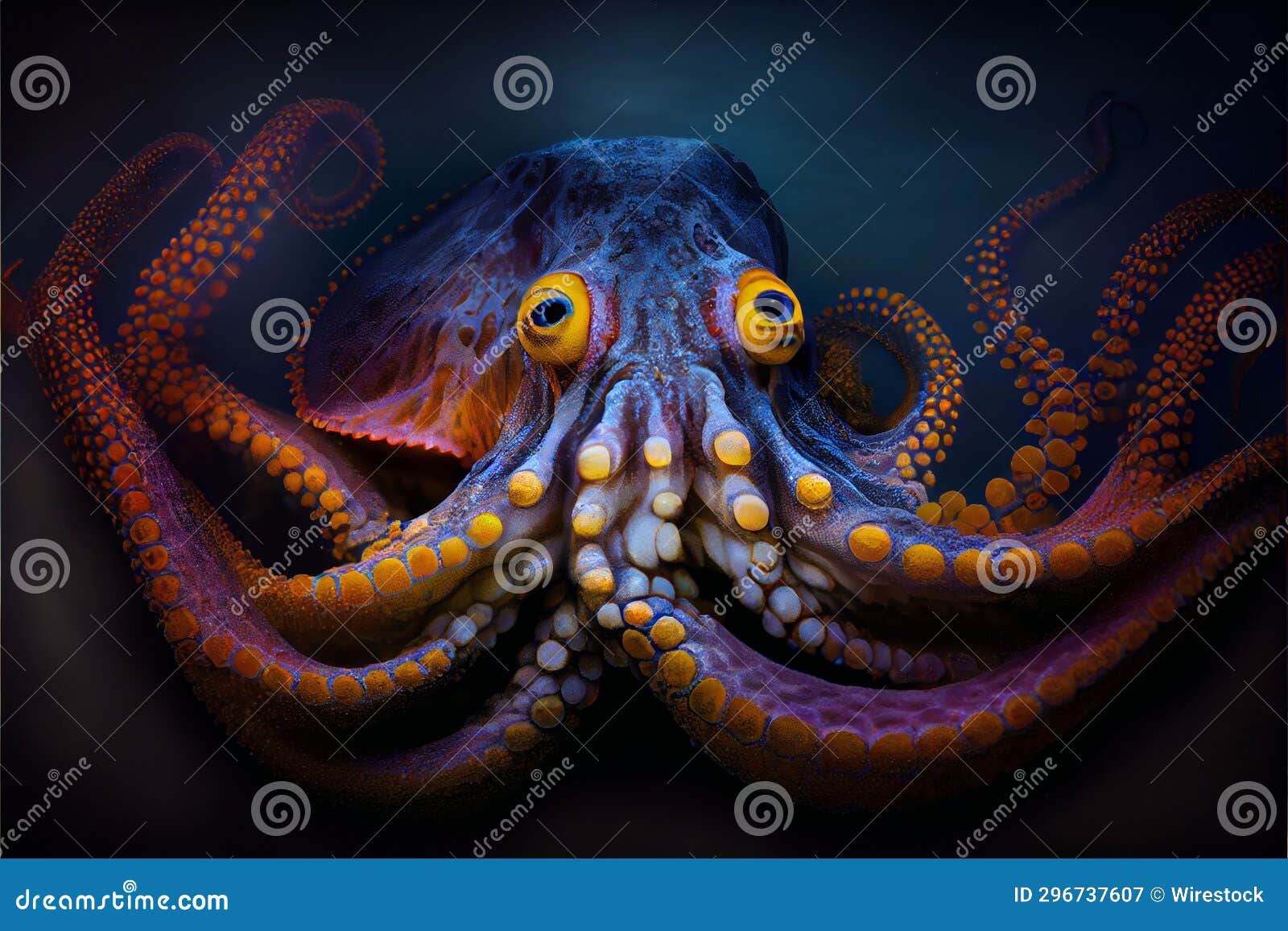 Ai Generated Illustration of Inspired Robot Octopus Stock Illustration ...