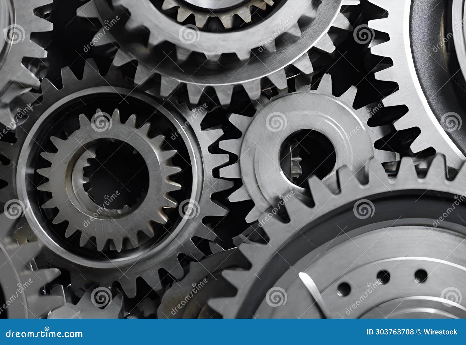 AI Generated Illustration of Interconnected Mechanical Cogs in Motion ...