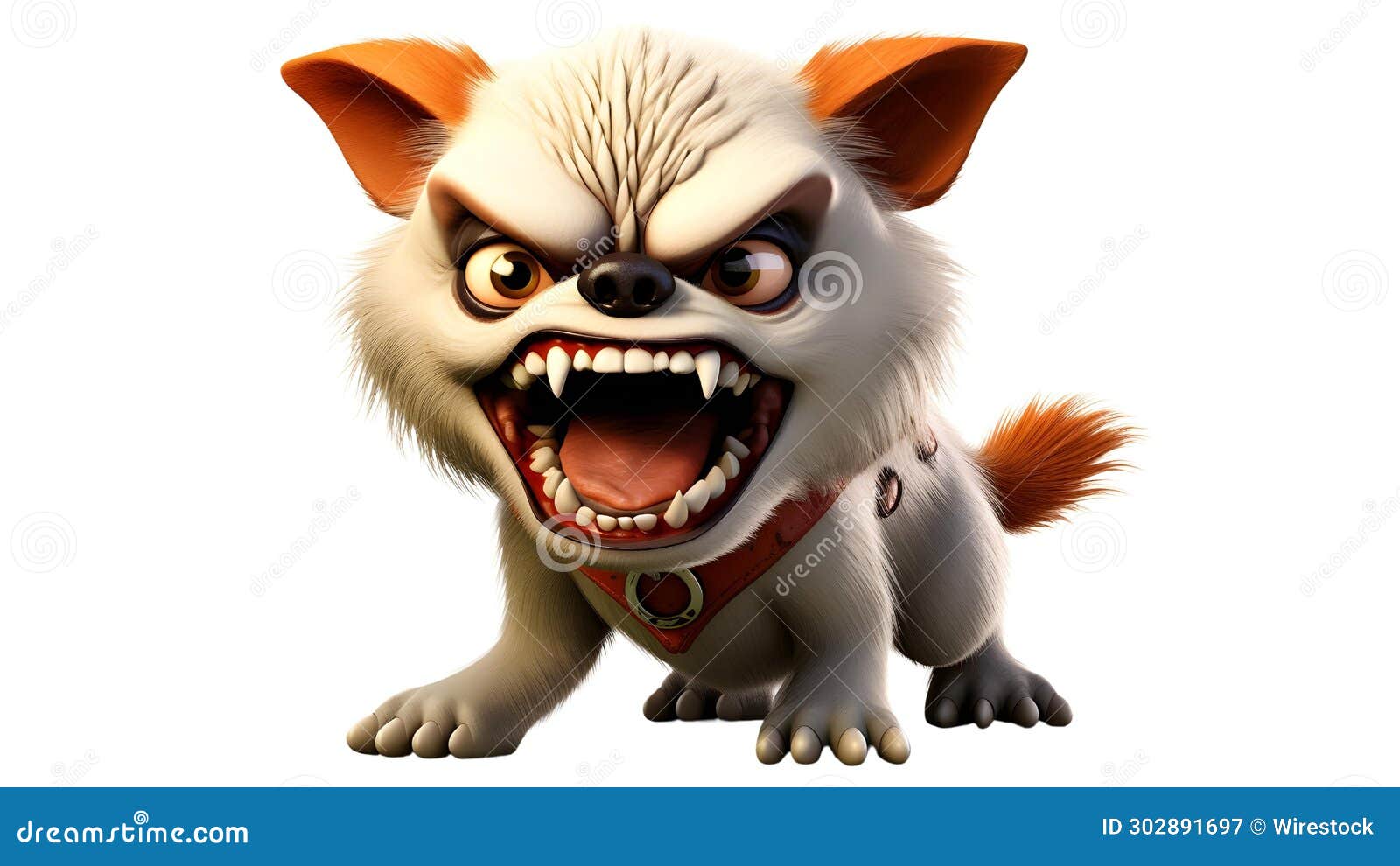 AI Generated Illustration of an Intimidating Cartoon Dog with Sharp ...