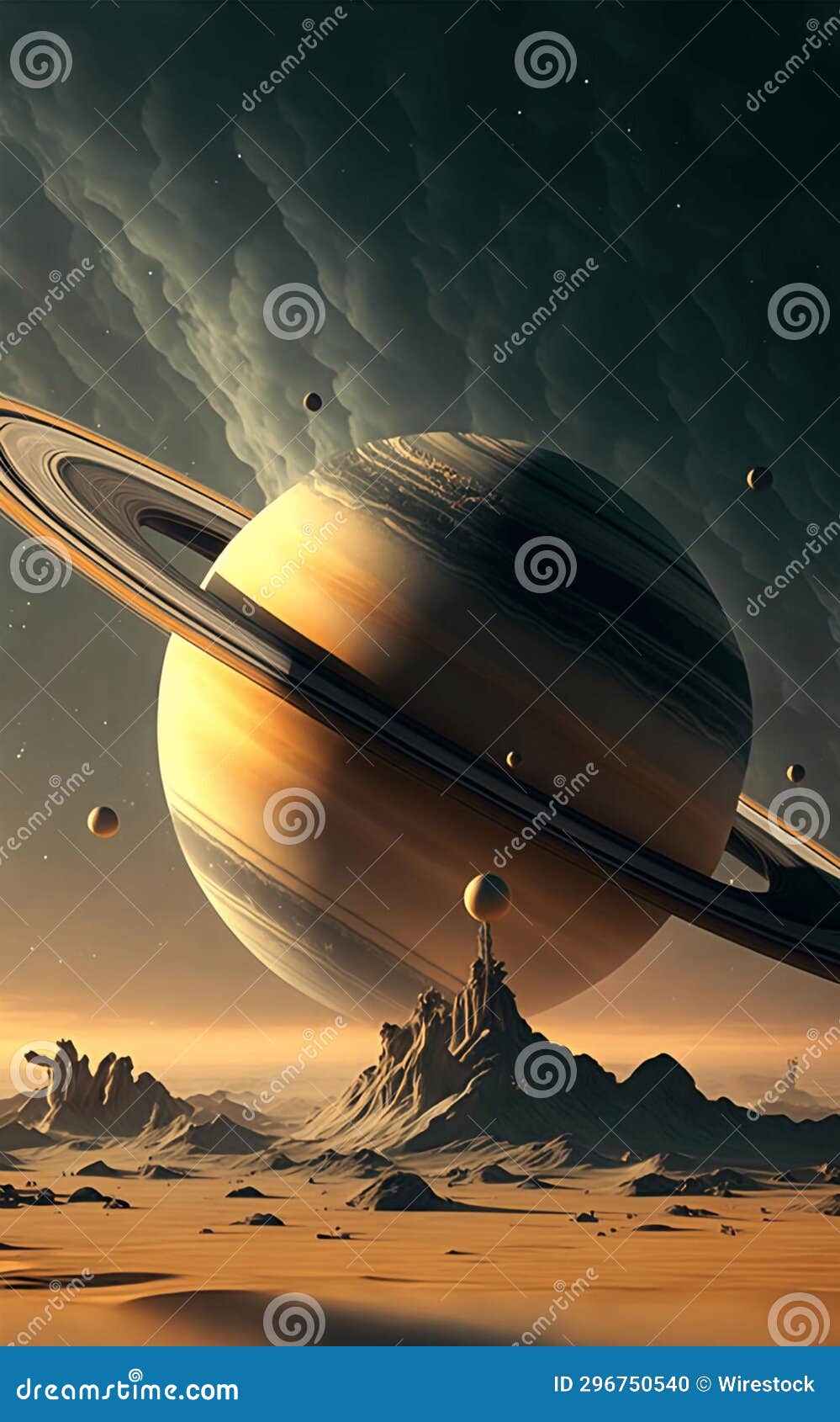 AI Generated Illustration of the Jupiter and Saturn Planets in Space ...