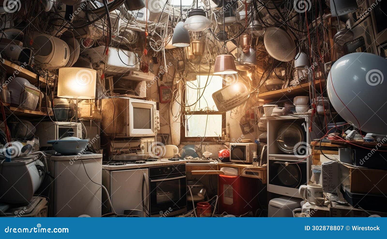 Disorganized Kitchen Depicts A Chaotic And Messy Room. Table With Messy ...