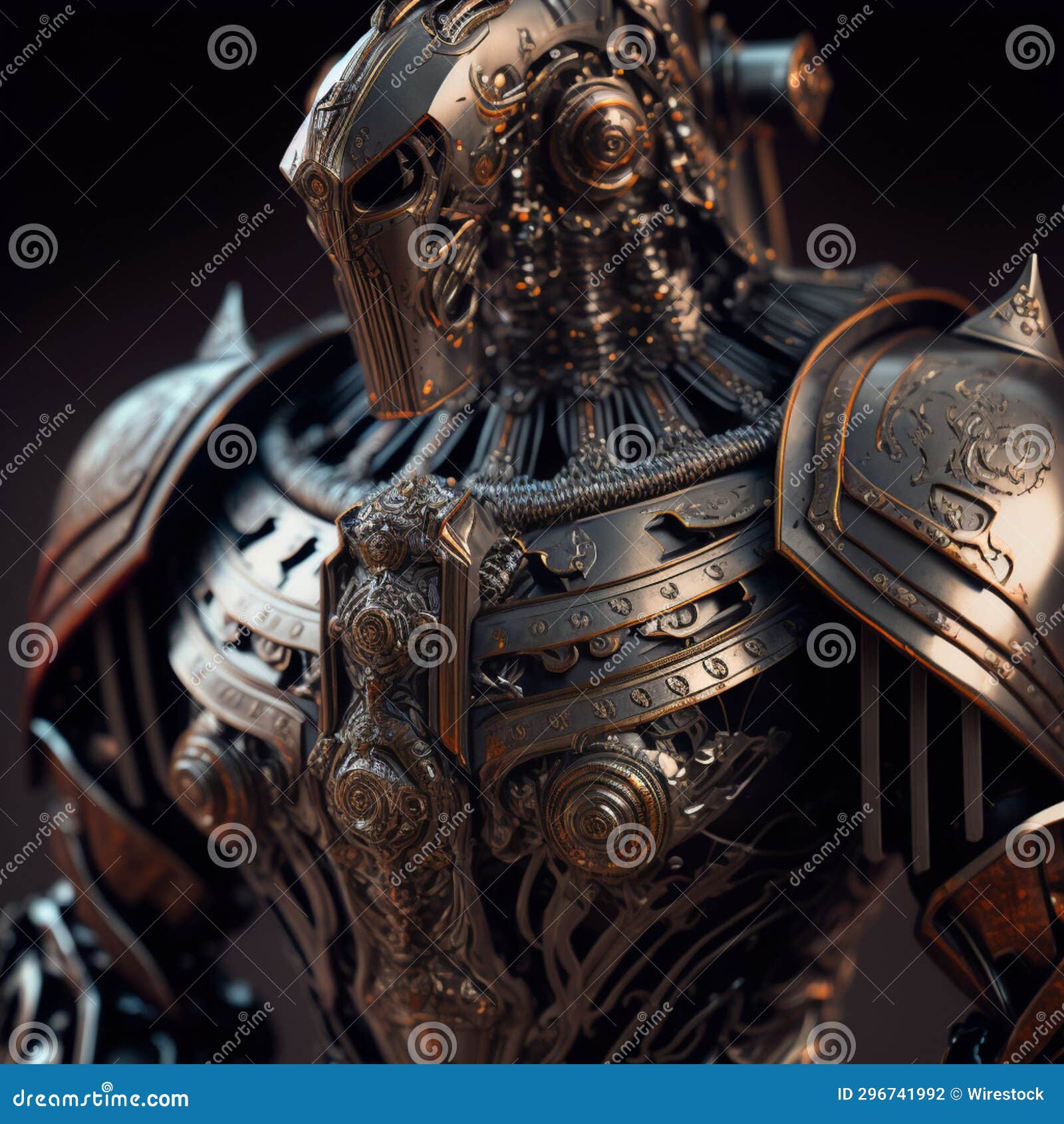 AI Generated Illustration of a Knight Wearing Armor Stock Illustration ...