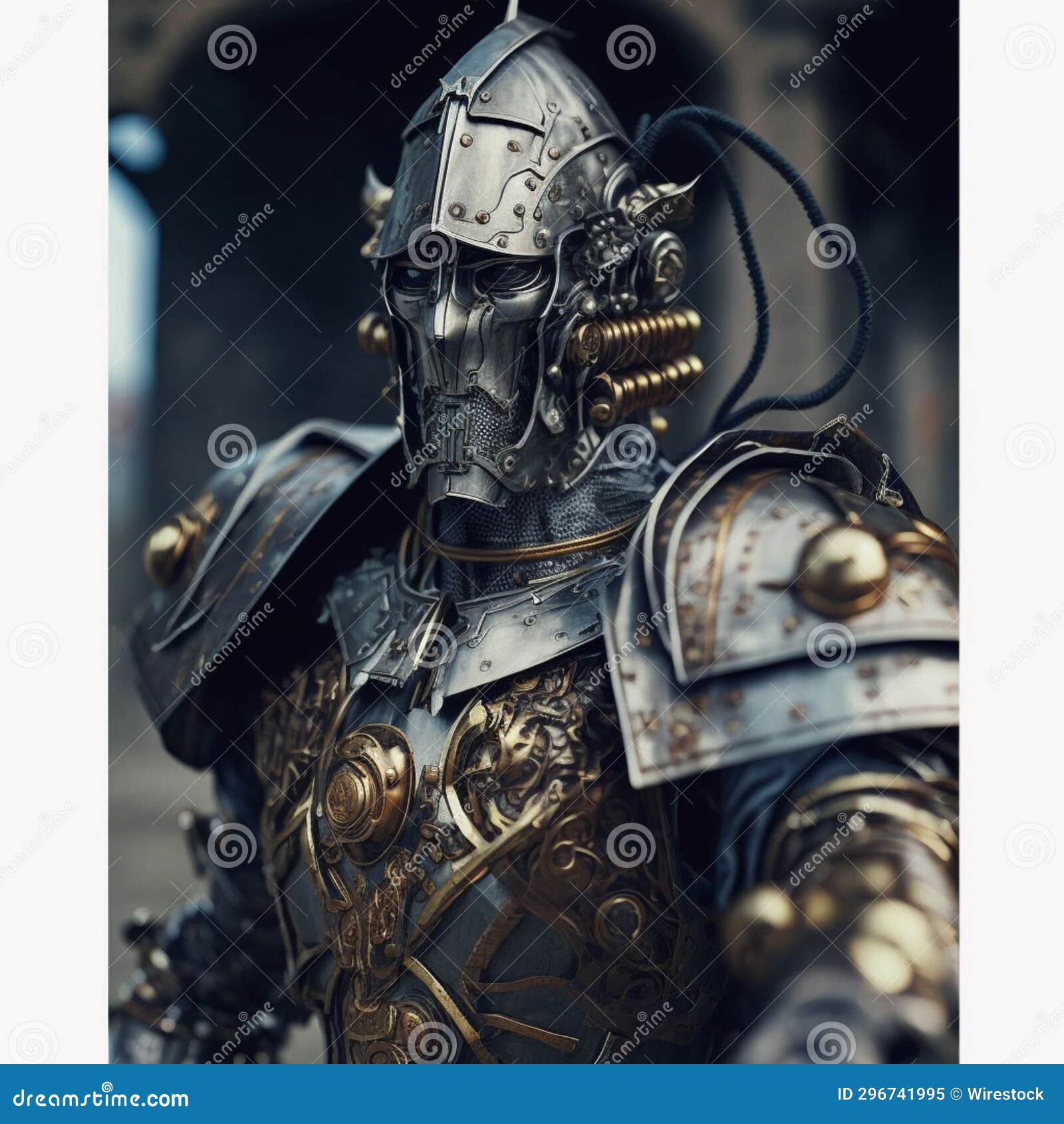 AI Generated Illustration of a Knight Wearing Armor Stock Illustration ...