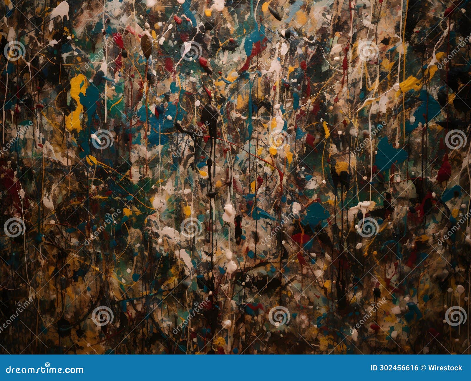 AI Generated Illustration Of A Large Abstract Painting Featuring An ...