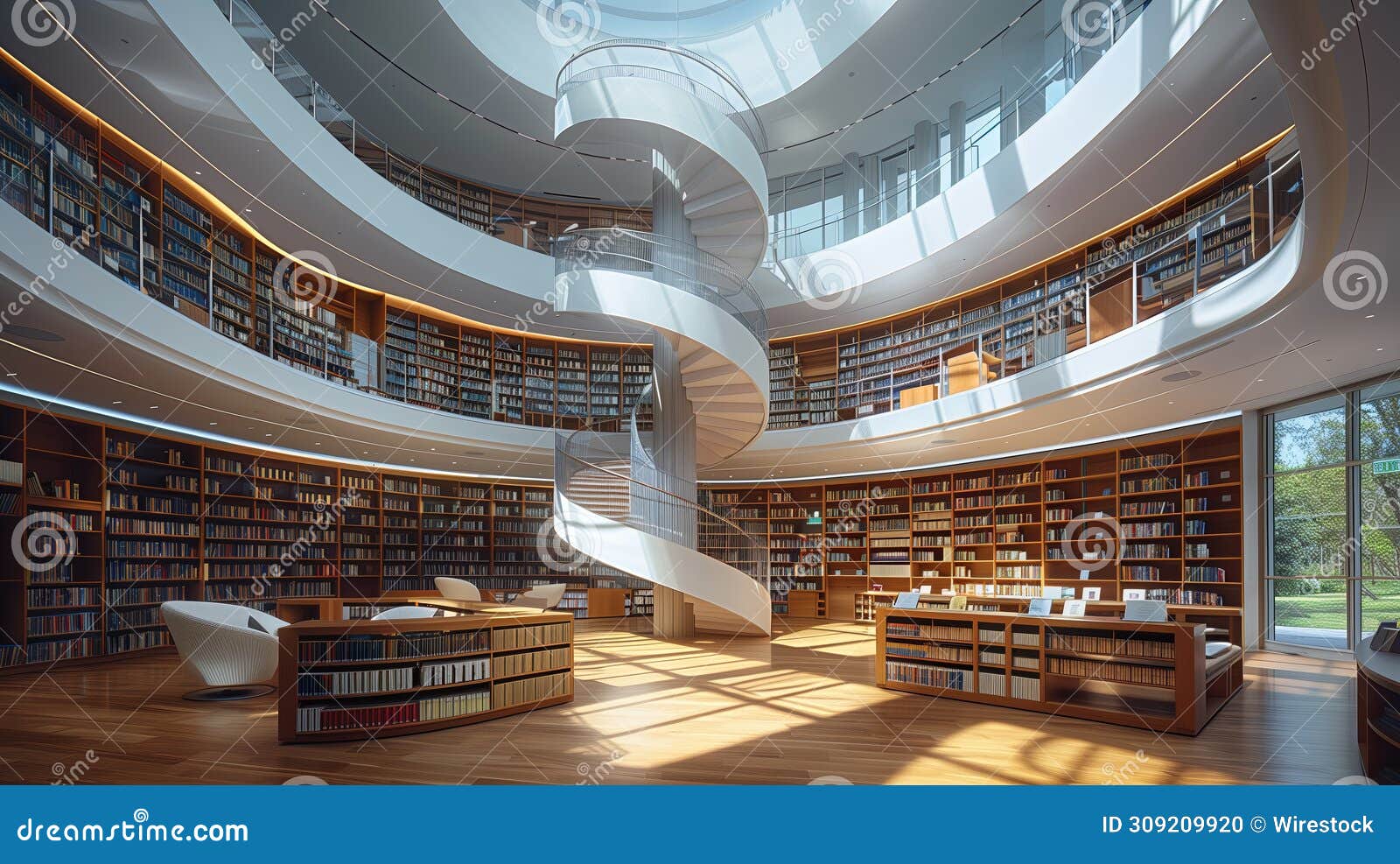 AI Generated Illustration of Libraries As Endless Journeys of Knowledge ...