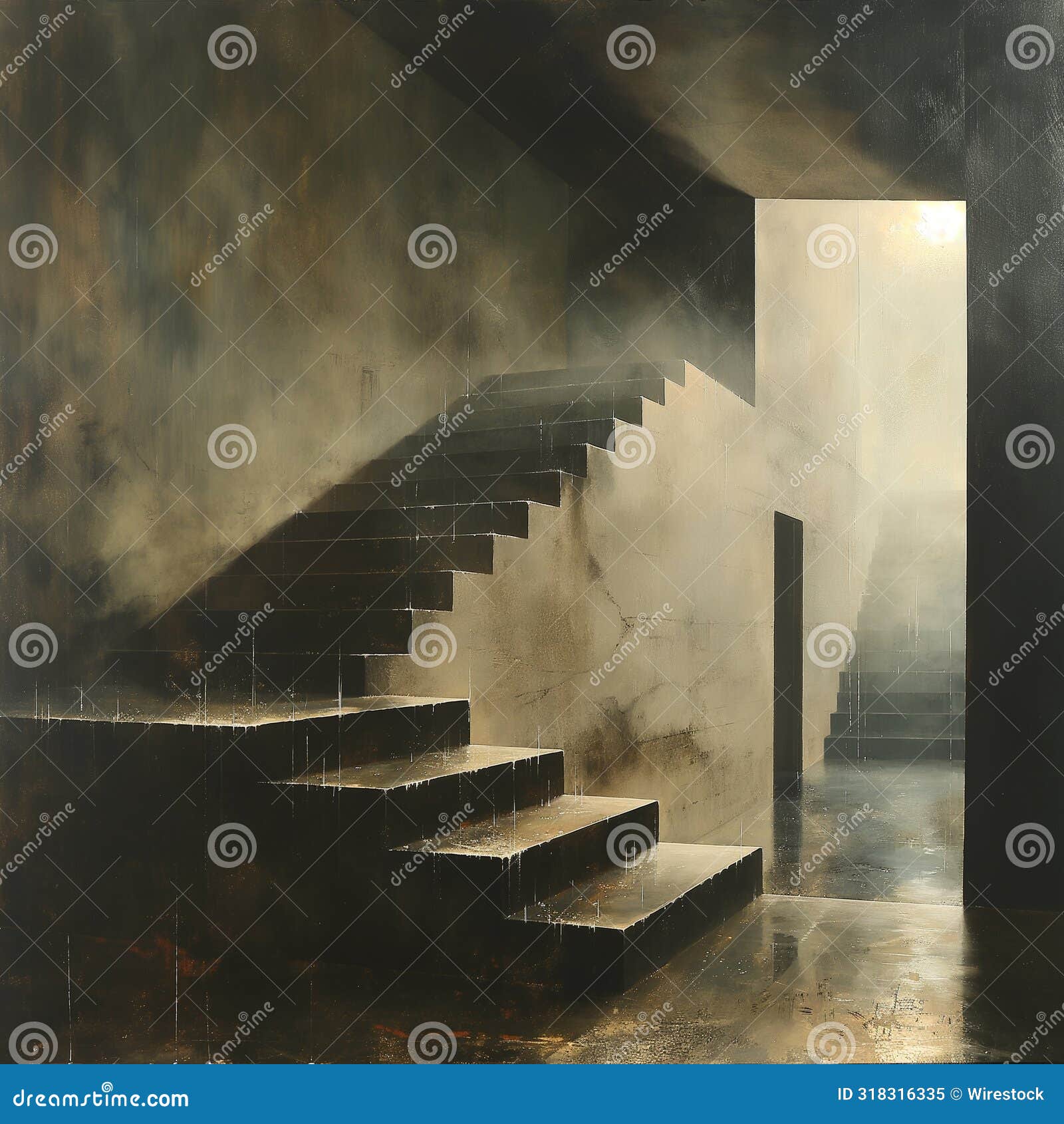 AI Generated Illustration of a Liminal Space Stock Image - Image of ...