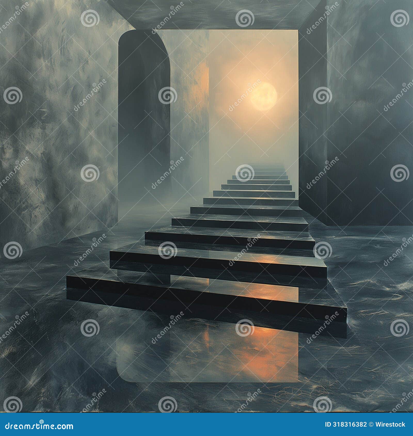 AI Generated Illustration of a Liminal Space Stock Photo - Image of ...