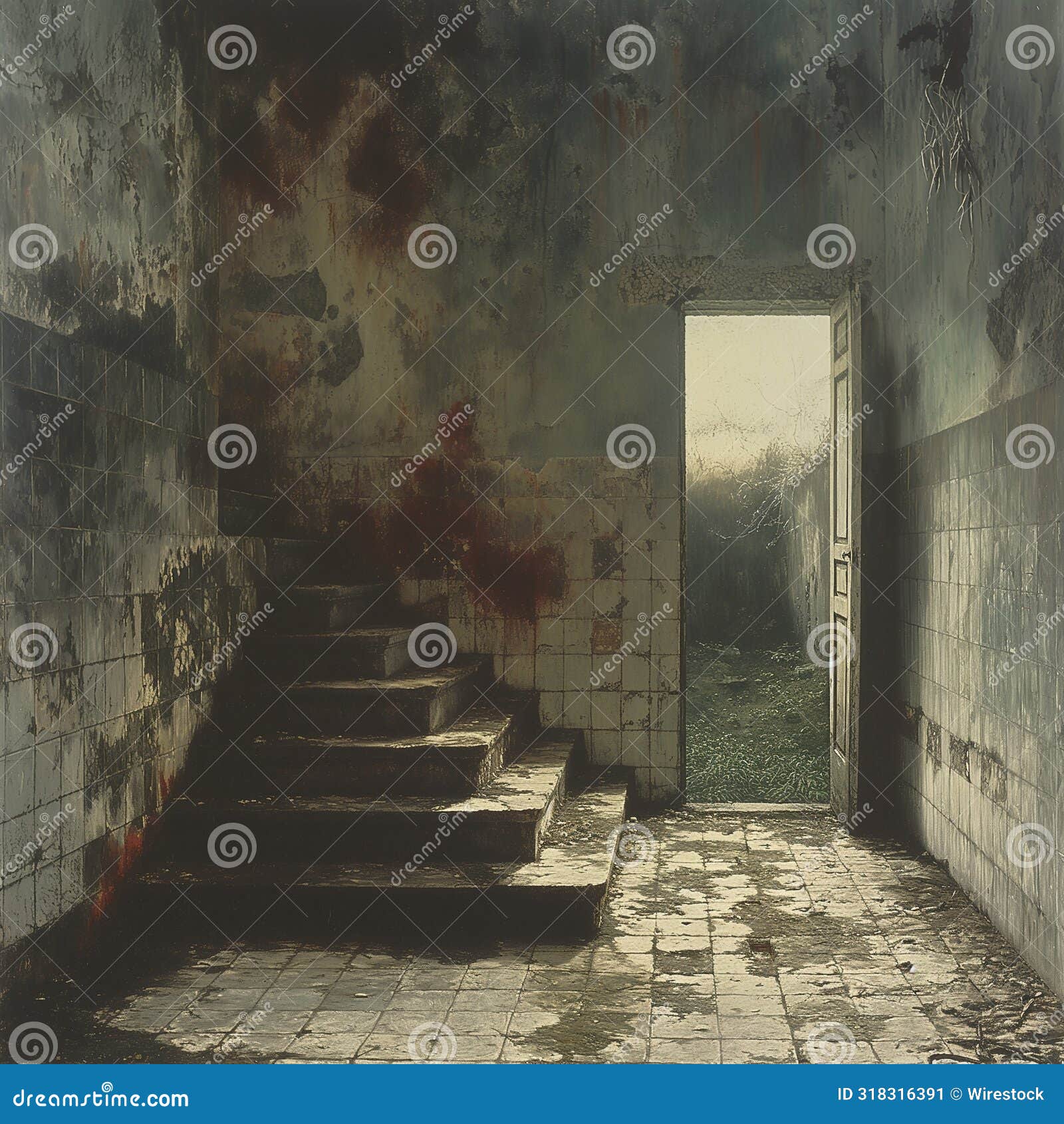 AI Generated Illustration of a Liminal Space Stock Image - Image of ...