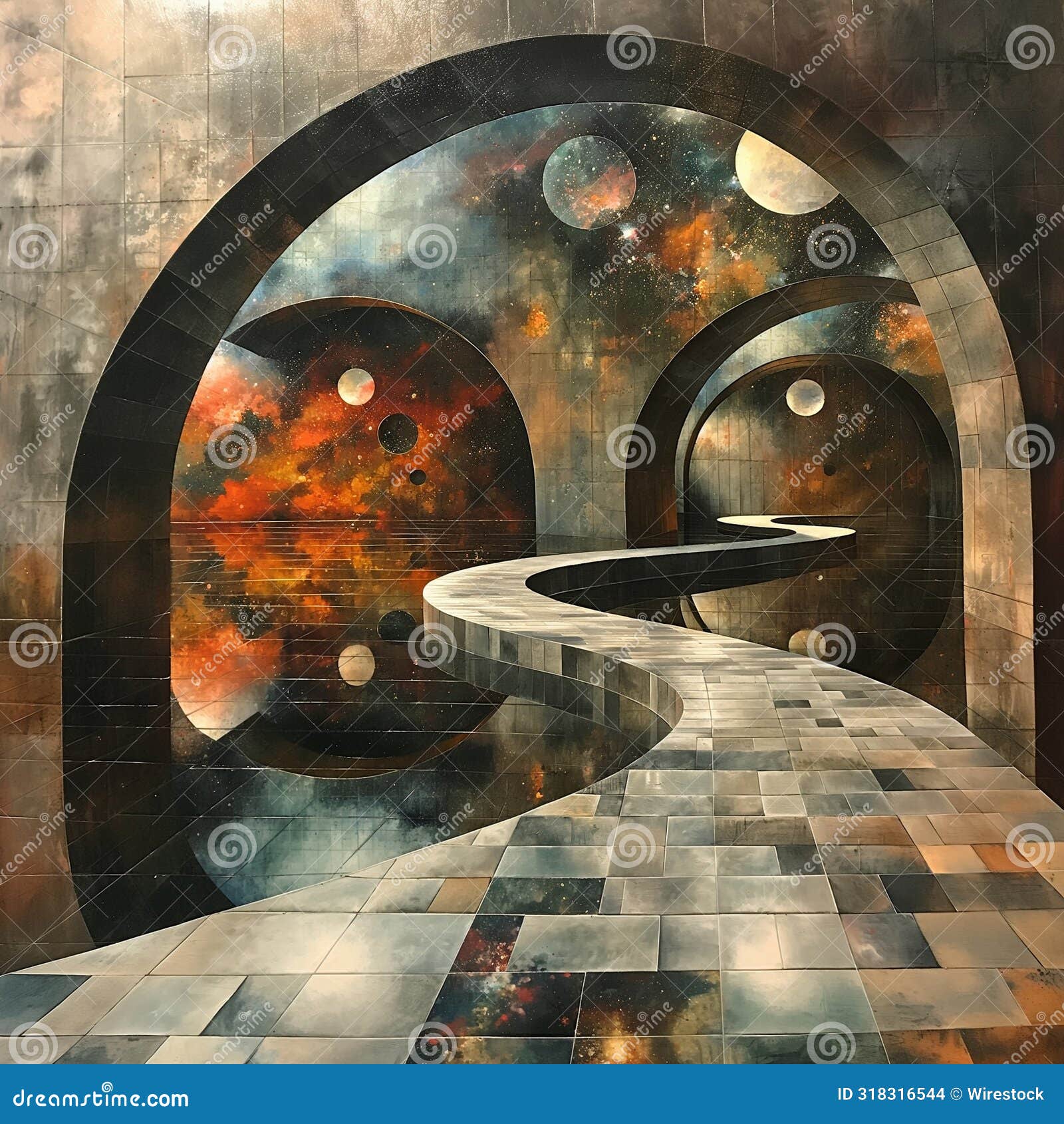 AI Generated Illustration of a Liminal Space Stock Photo - Image of ...