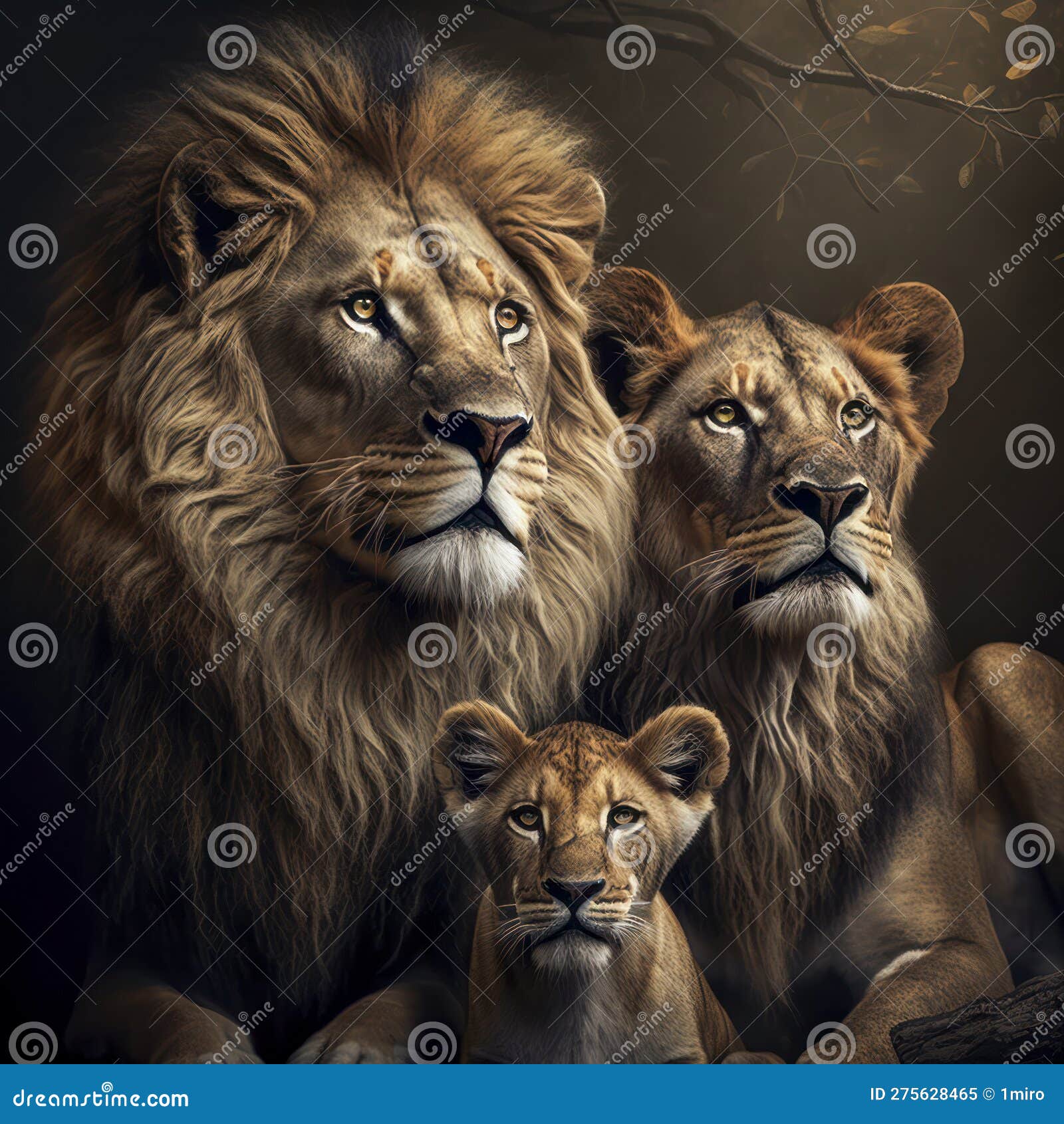 AI Generated Illustration from Lions Family Stock Illustration ...