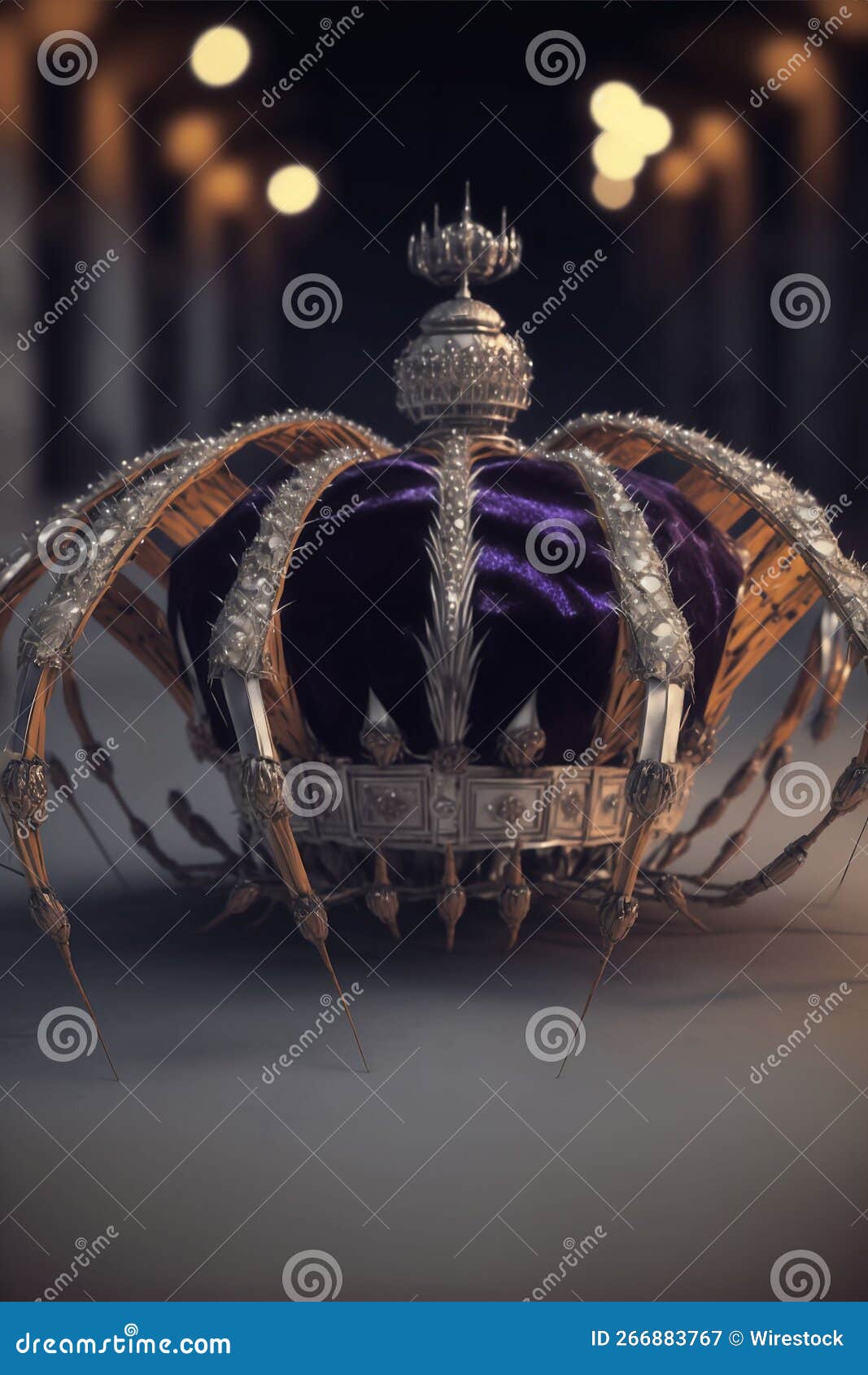 AI-generated Illustration of a Luxury Crown with Spider Legs Stock ...