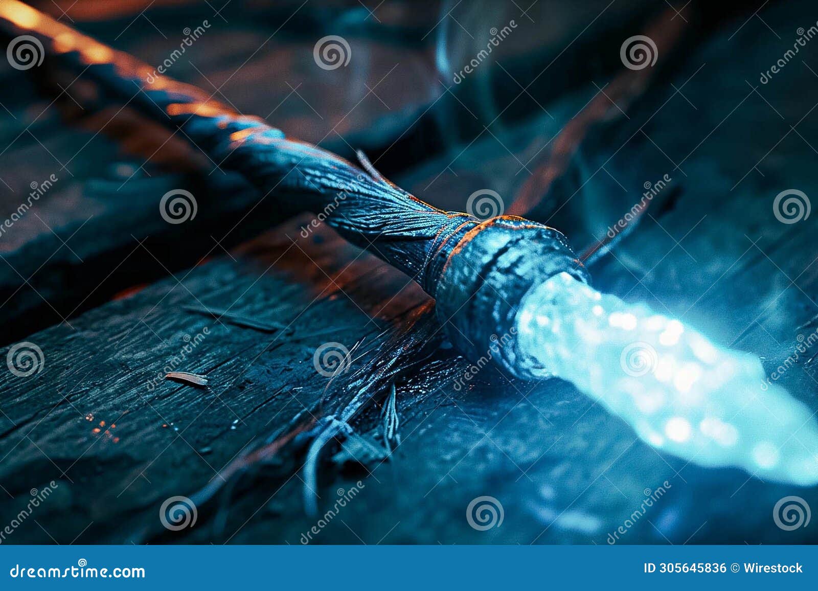 AI-generated Illustration of a Magical Scepter with a Glowing Blue ...