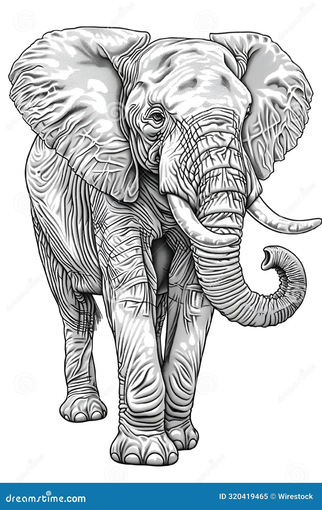 AI Generated Illustration of a Massive Asian Elephant Levitating with ...